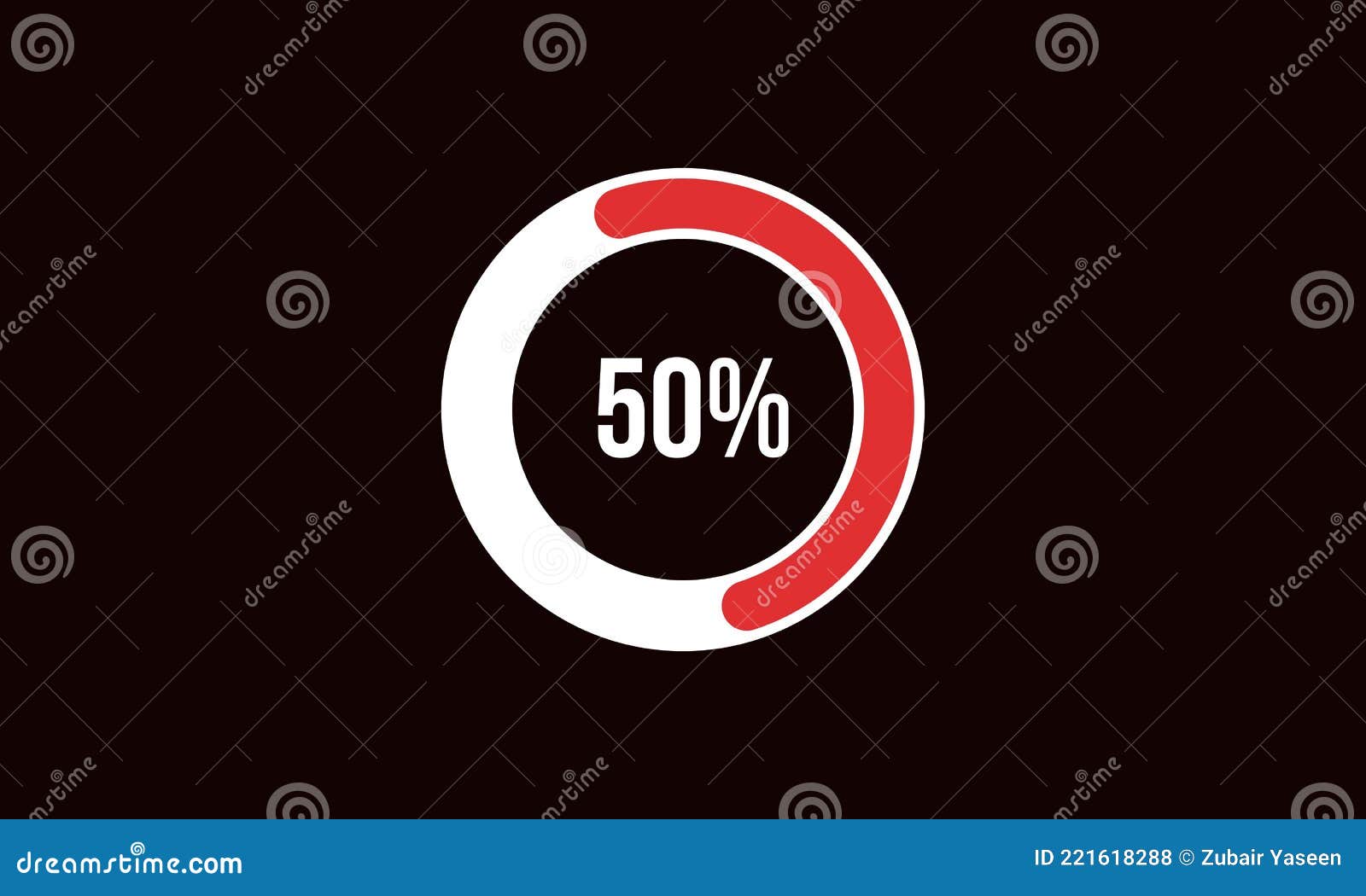 50 Percent Pie Chart. Percentage Vector Infographic Symbol Stock Vector ...