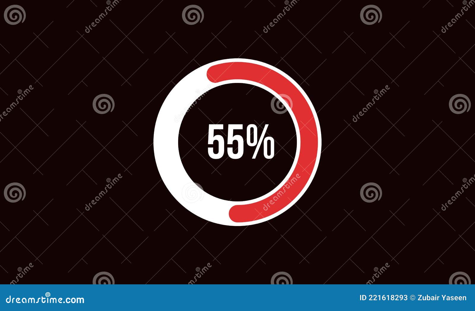 55 Percent Pie Chart. Percentage Vector Infographic Symbol Stock Vector ...