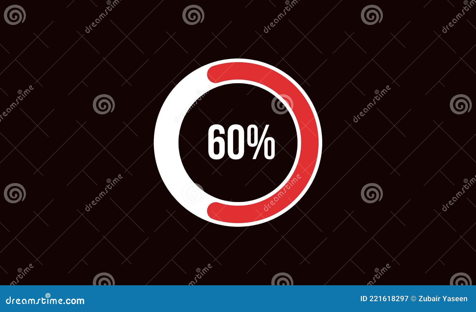 60 Percent Pie Chart. Percentage Vector Infographic Symbol Stock Vector ...