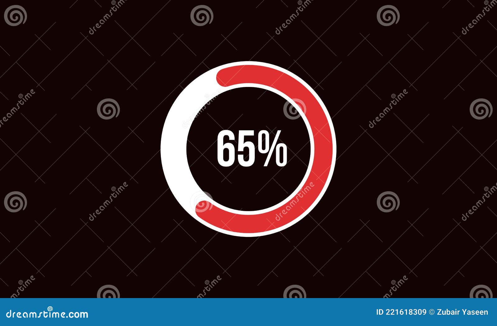 65 Percent Pie Chart. Percentage Vector Infographic Symbol Stock Vector ...