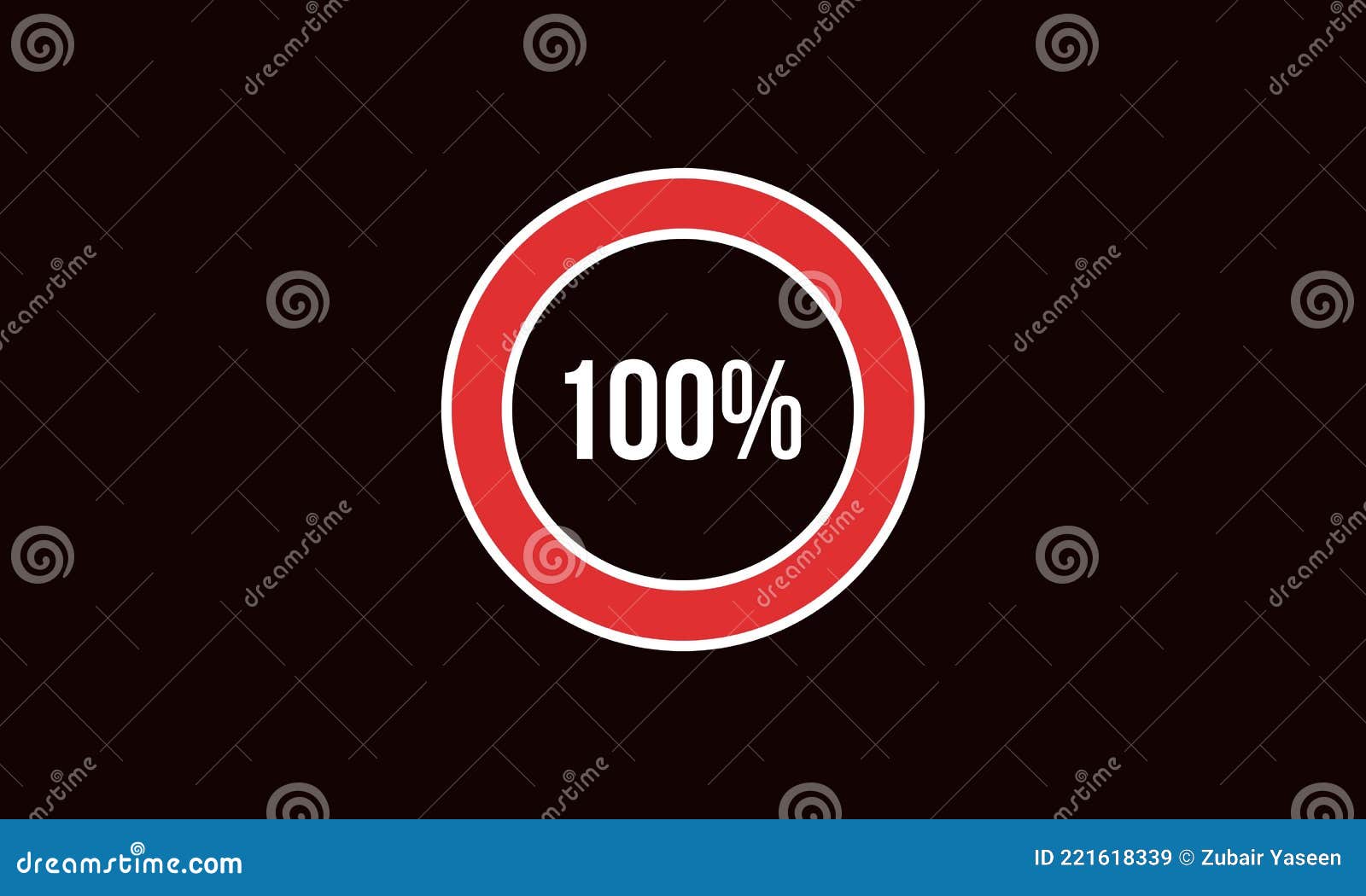 100 Percent Pie Chart. Percentage Vector Infographic Symbol Stock ...