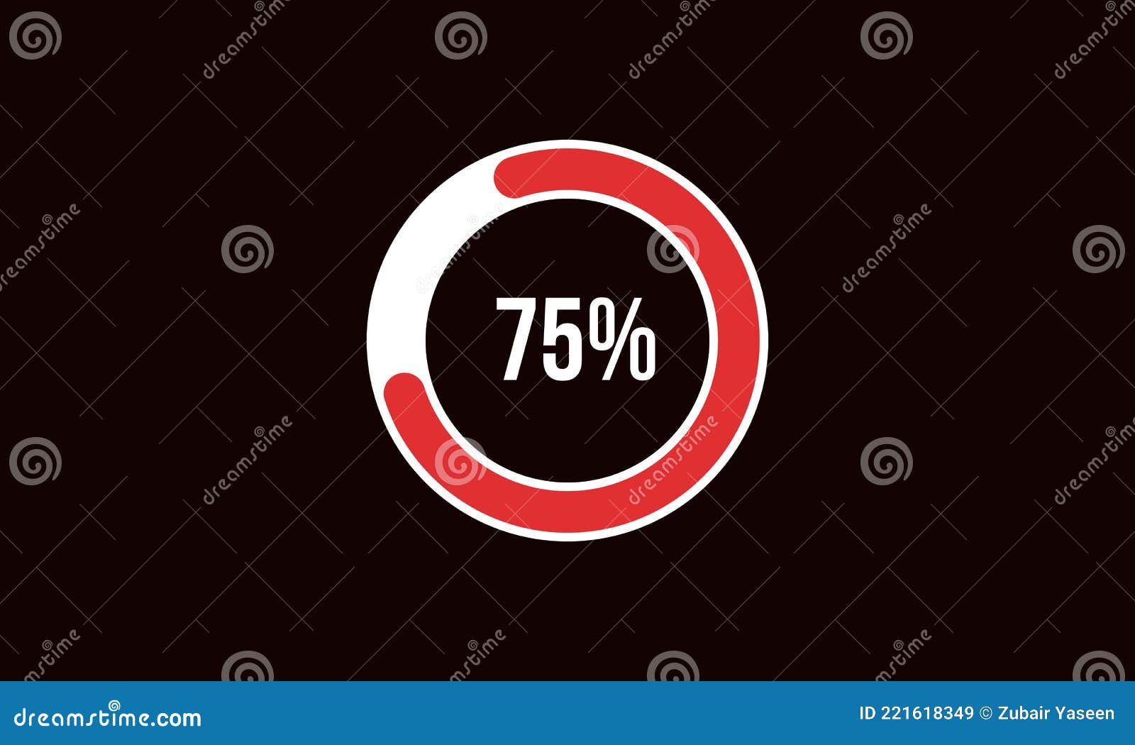 75 Percent Pie Chart. Percentage Vector Infographic Symbol Stock Vector ...