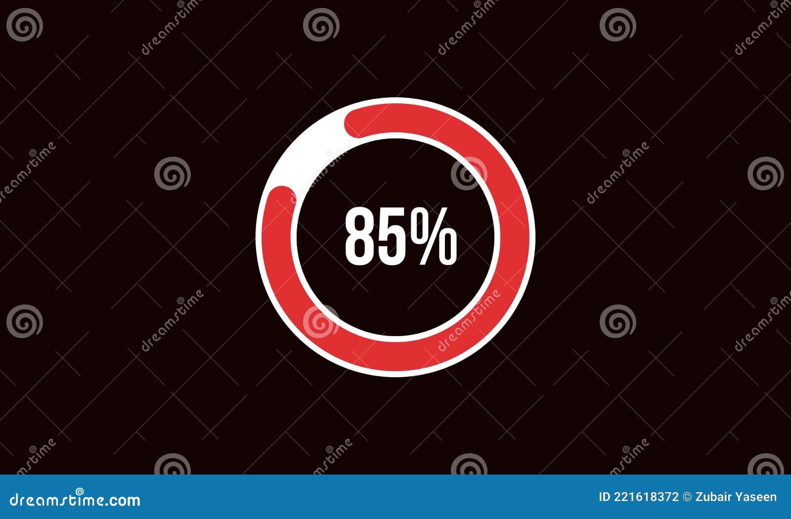 85 Percent Pie Chart. Percentage Vector Infographic Symbol Stock Vector ...