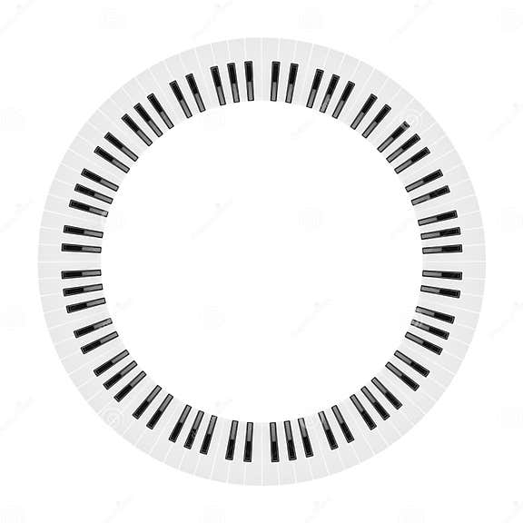 Circle piano keyboard stock photo. Image of play, abstract - 91714210