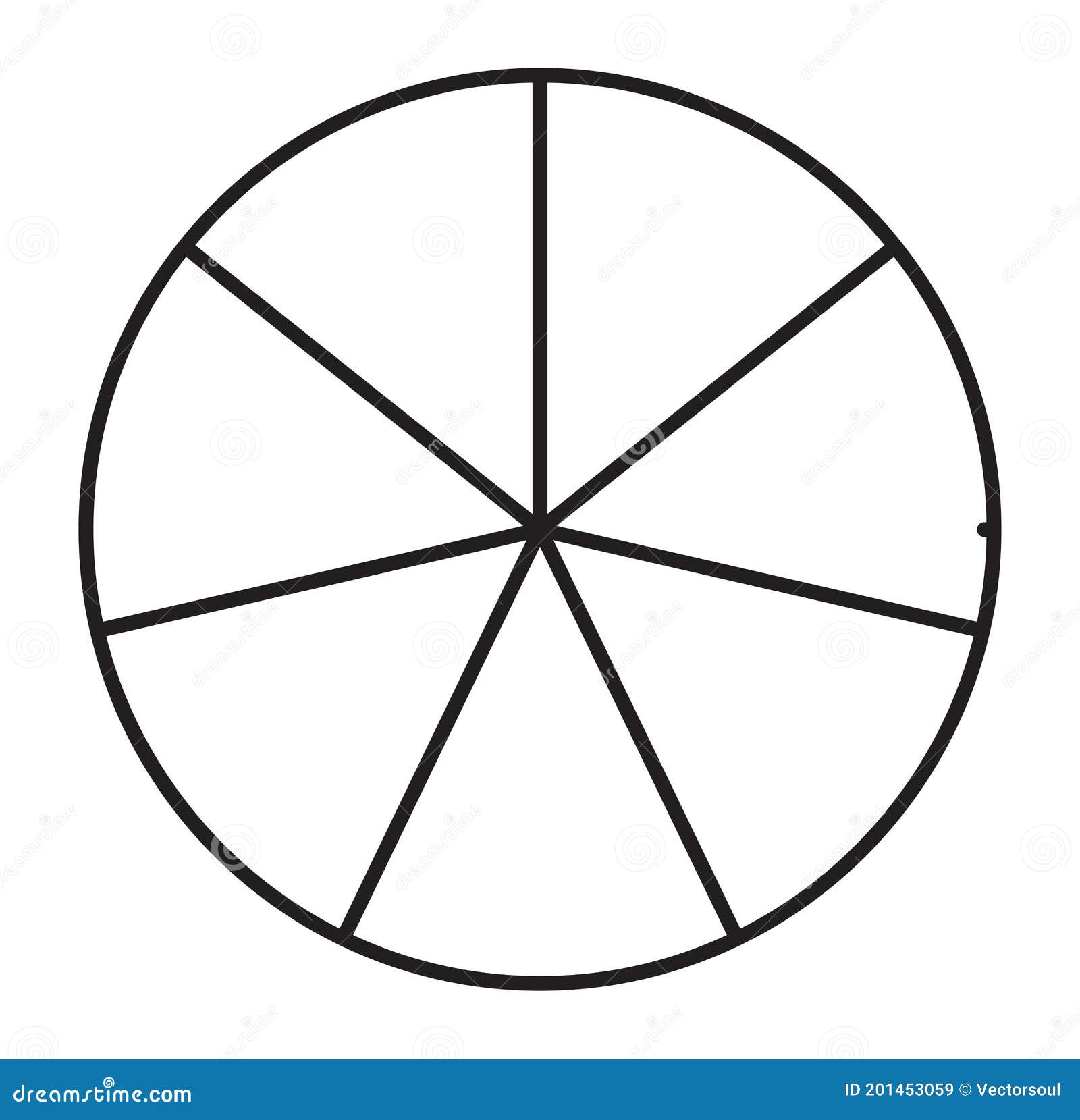 Circle Pie Chart, Pie Diagram Icon from 2 To 20 Sections. Simple, Basic ...