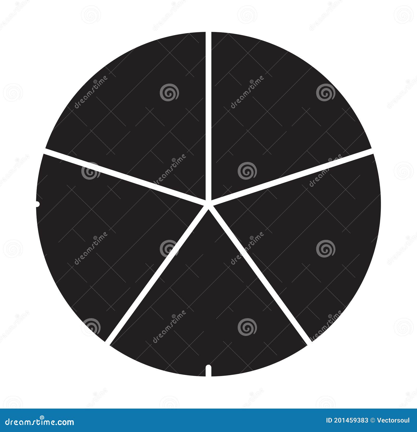 Circle Pie Chart, Pie Diagram Icon from 2 To 20 Sections. Simple, Basic ...