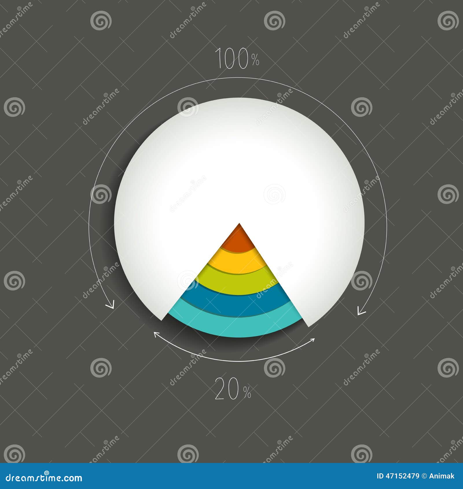 Circle pie chart, graph. stock vector. Illustration of graphic - 47152479