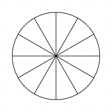 Circle Pie Chart. Progress Sectors. Twelve Sections or Steps. Diagram ...