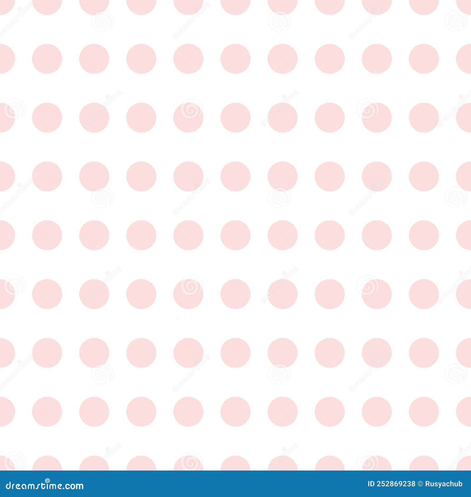 Pink Circles on a White Background. Seamless Simple Pattern for ...