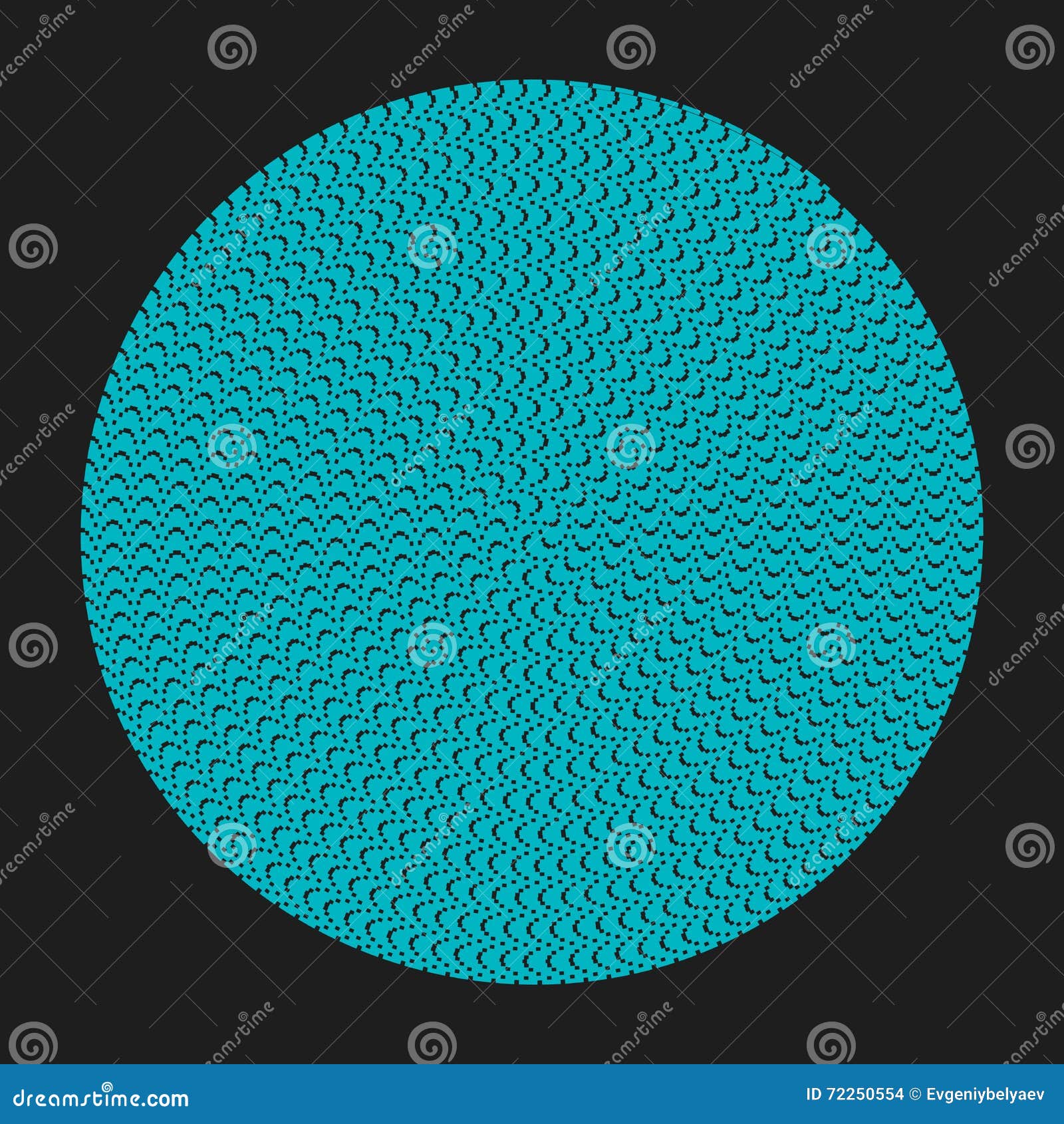 Circle of the Pixel Pattern. Spiral of Dots. Stock Vector ...