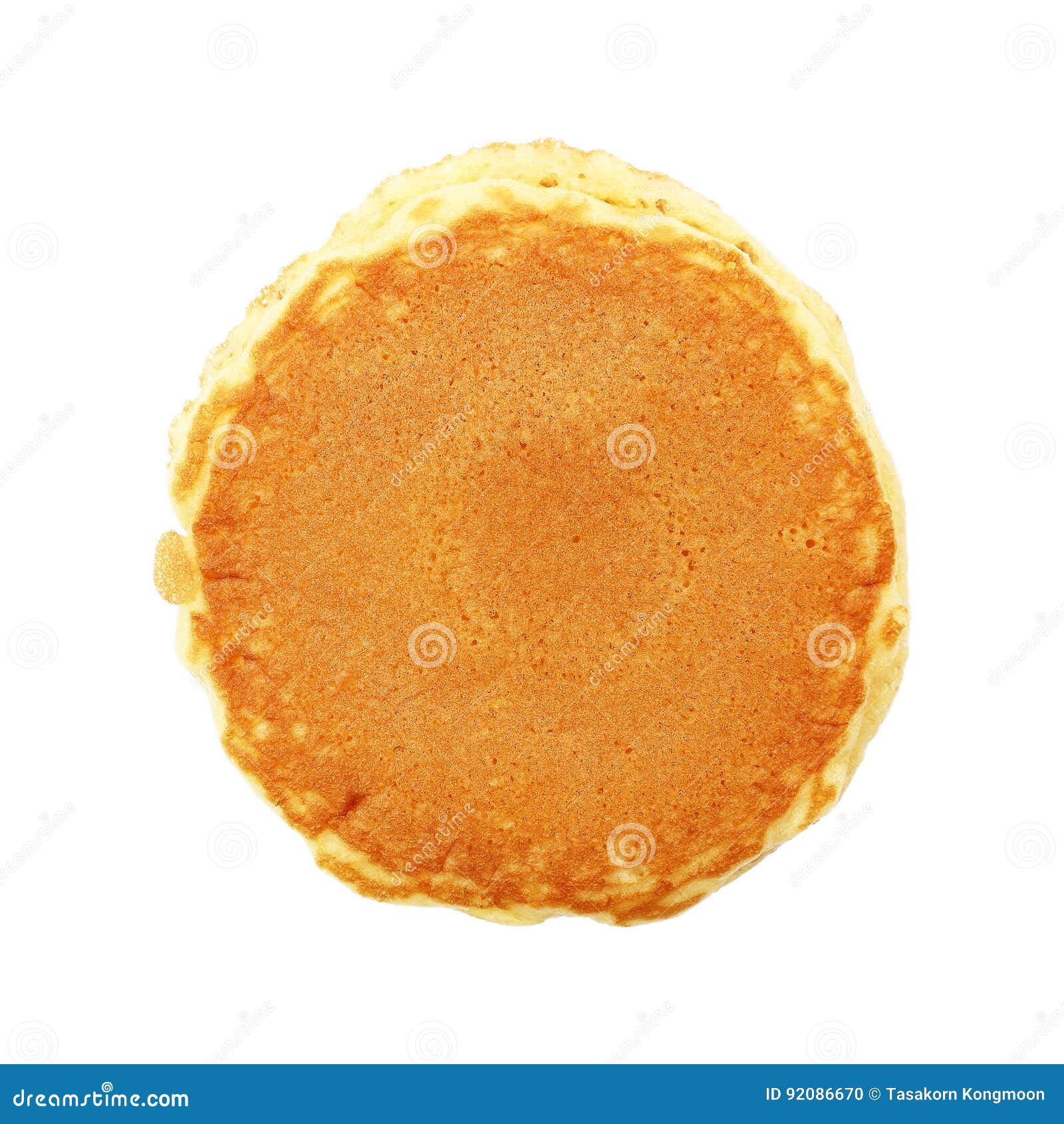 Circle Plain Pancake Isolated on White Stock Photo - Image of delicious ...