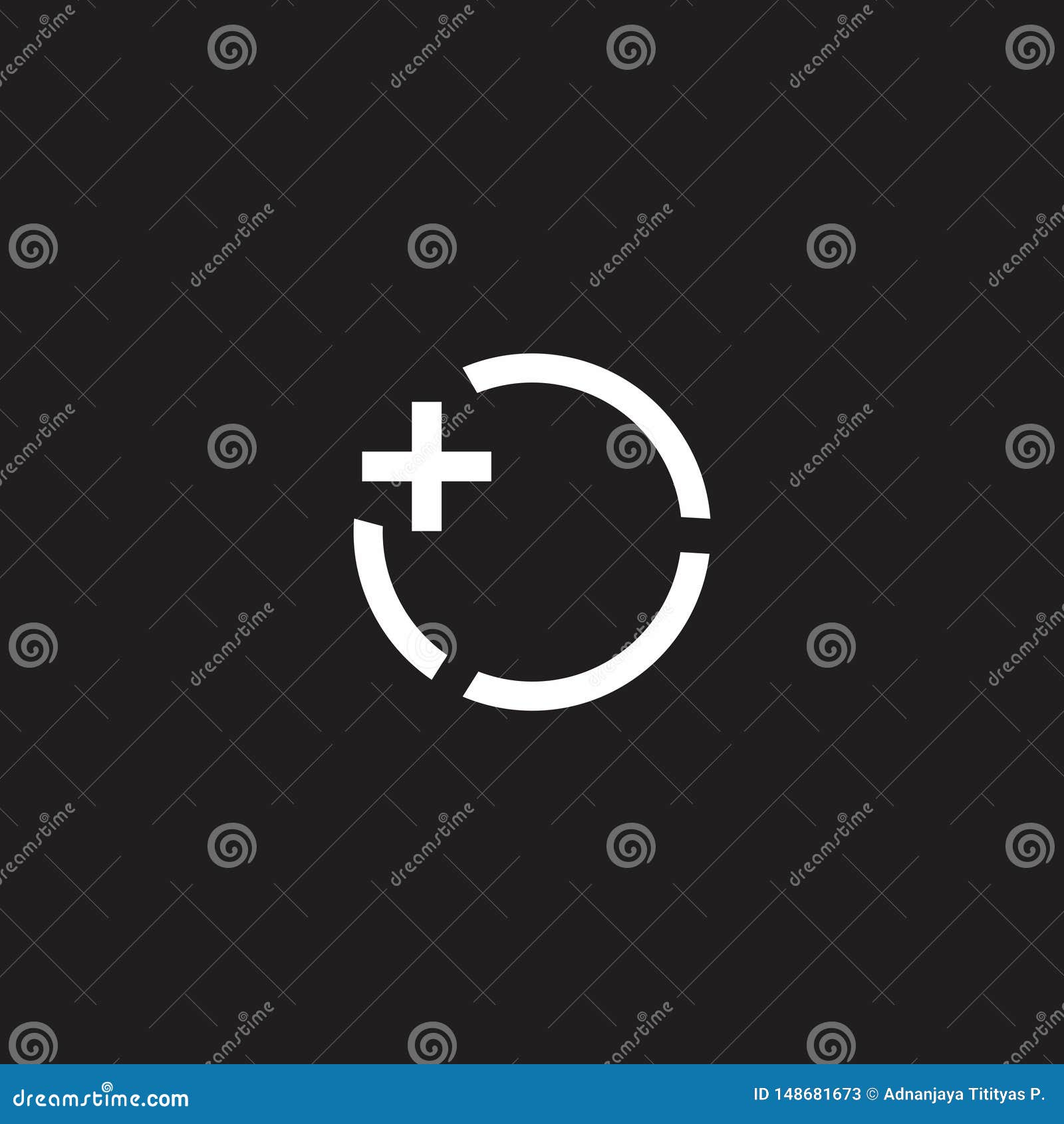 Circle Plus Process Geometric Logo Vector Stock Vector - Illustration ...