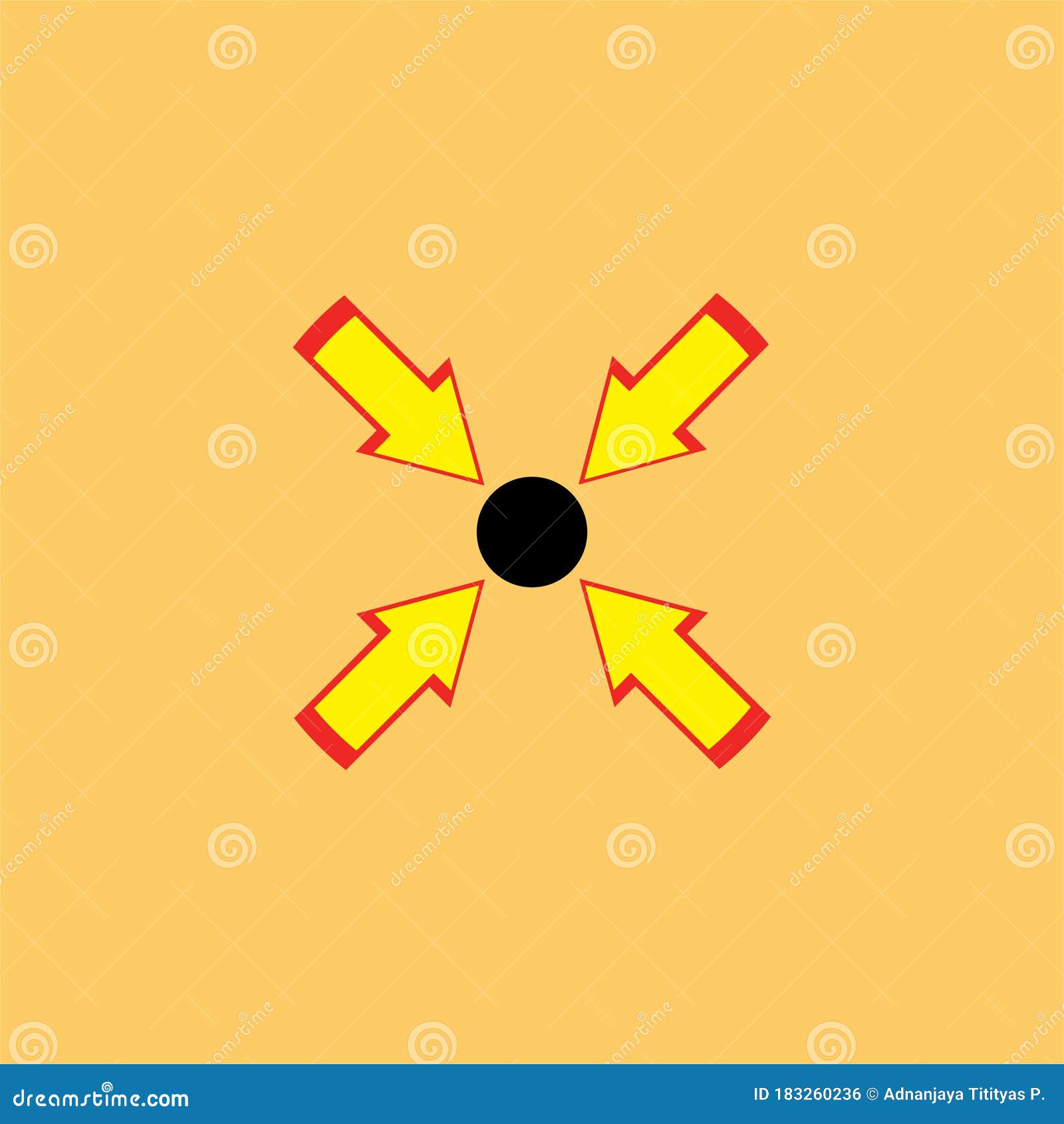 Circle Pointing Arrow Target Symbol Vector Stock Vector - Illustration ...