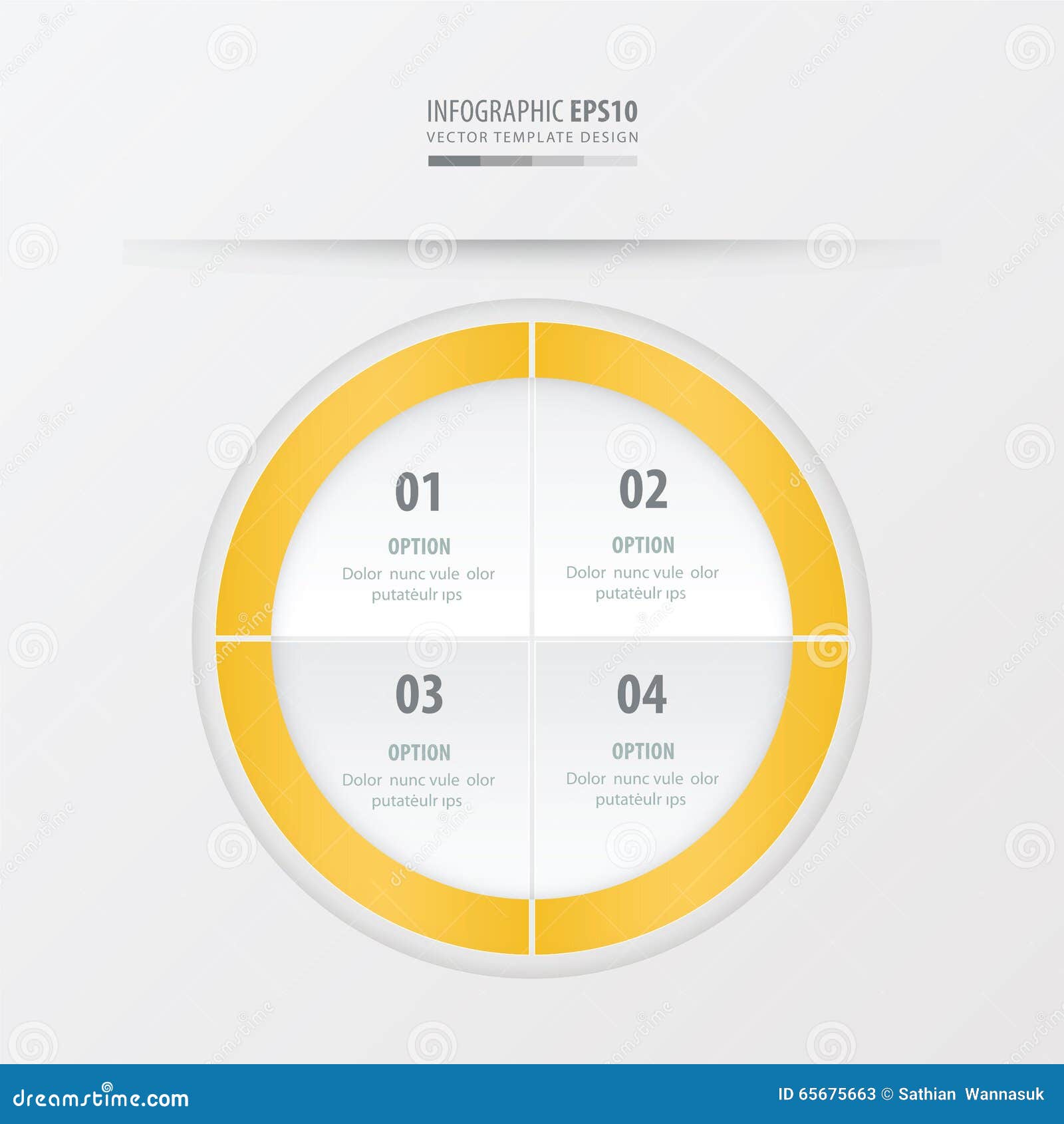 Circle Presentation Template Yellow Color Stock Vector - Illustration ...