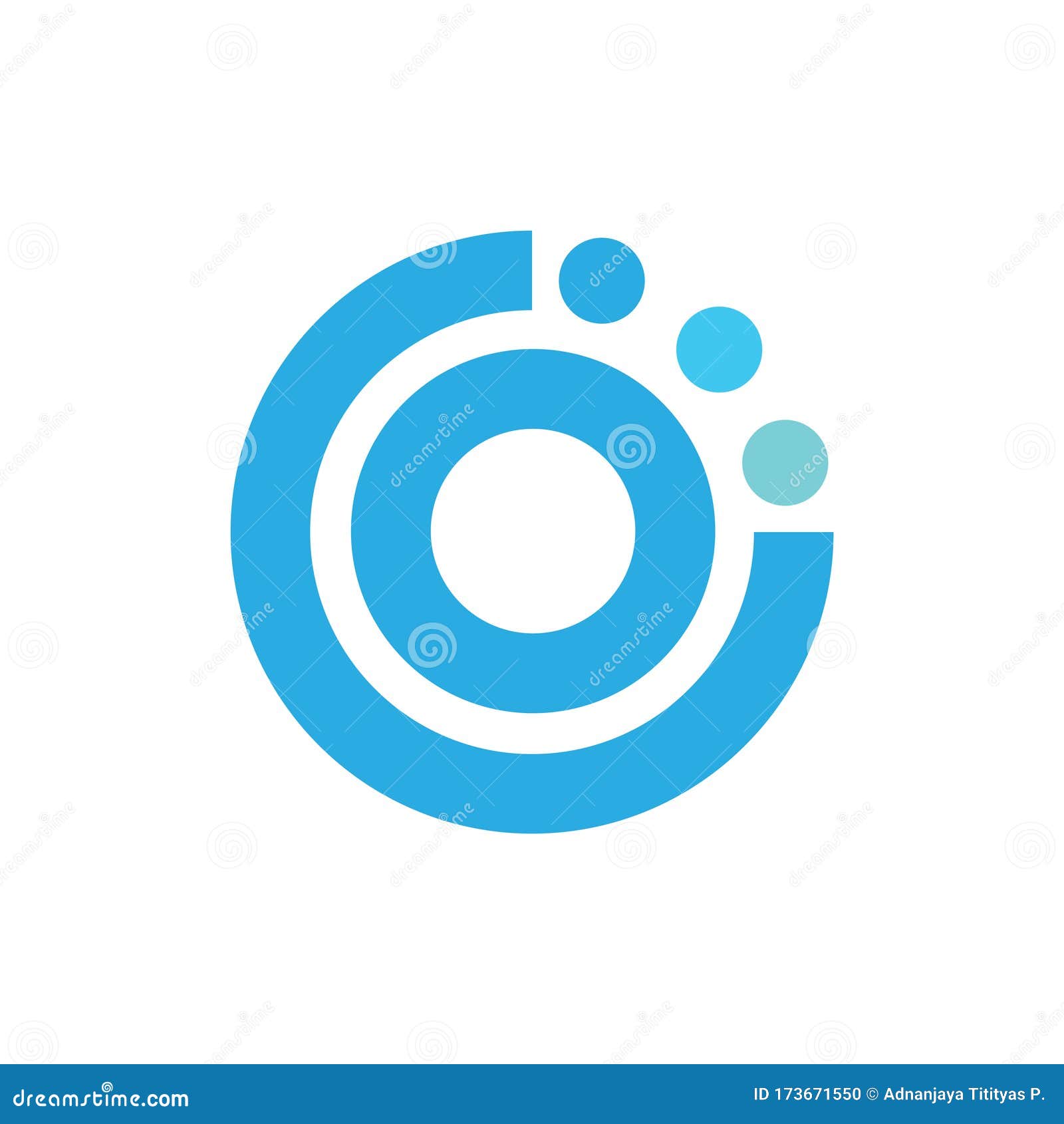Circle Process Dots Symbol Decoration Vector Stock Vector ...