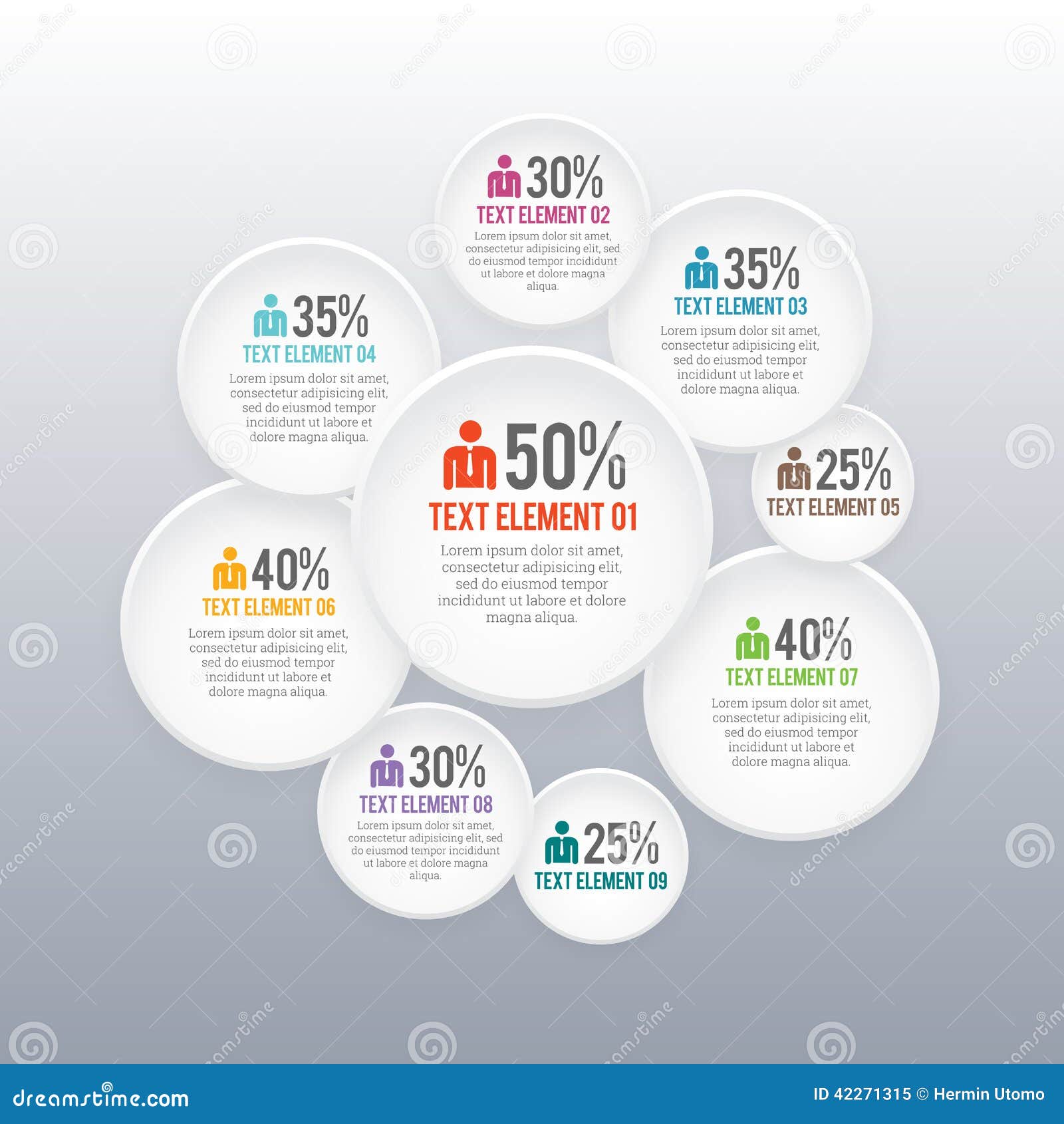 Circle Profile Rating Infographic Stock Vector - Illustration of ...