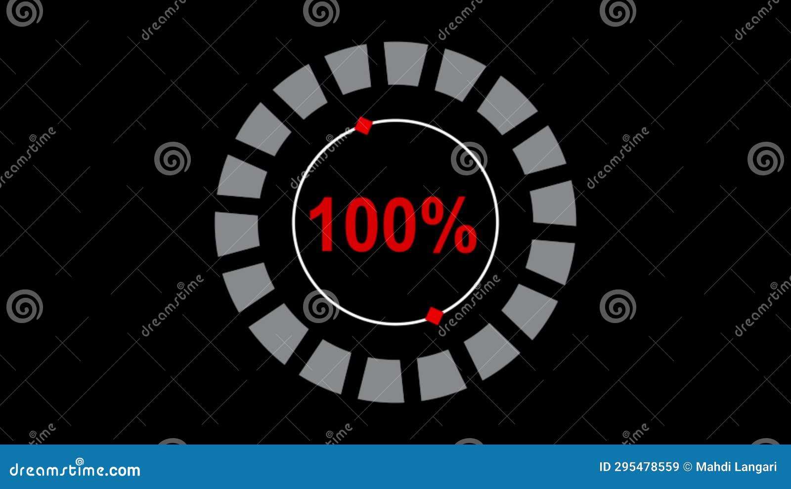 Circle Progress Bar, Percent Indicator, Radial HUD Stock Video - Video ...