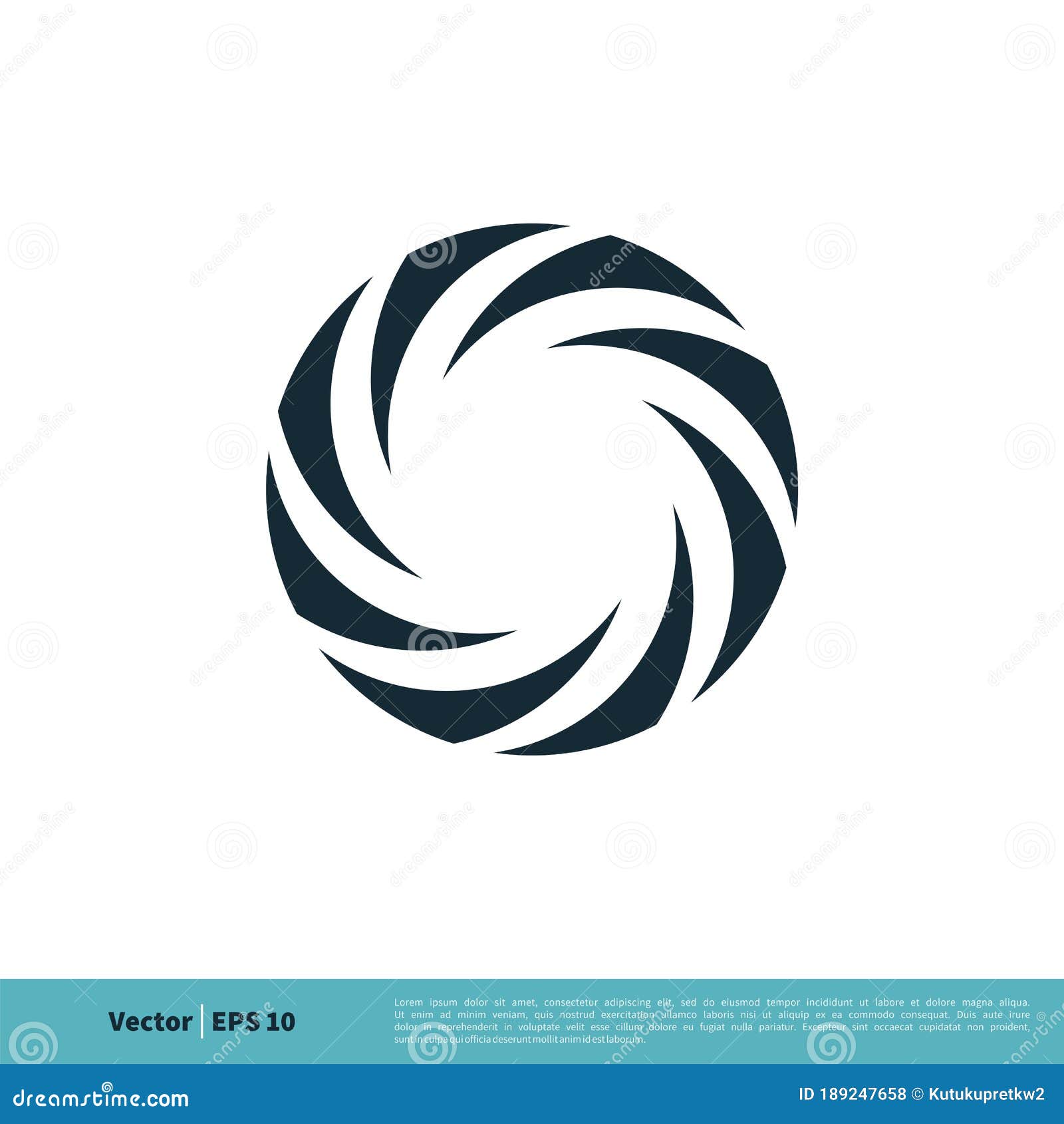 Circle Propeller Decoration Icon Vector Logo Template Illustration ...