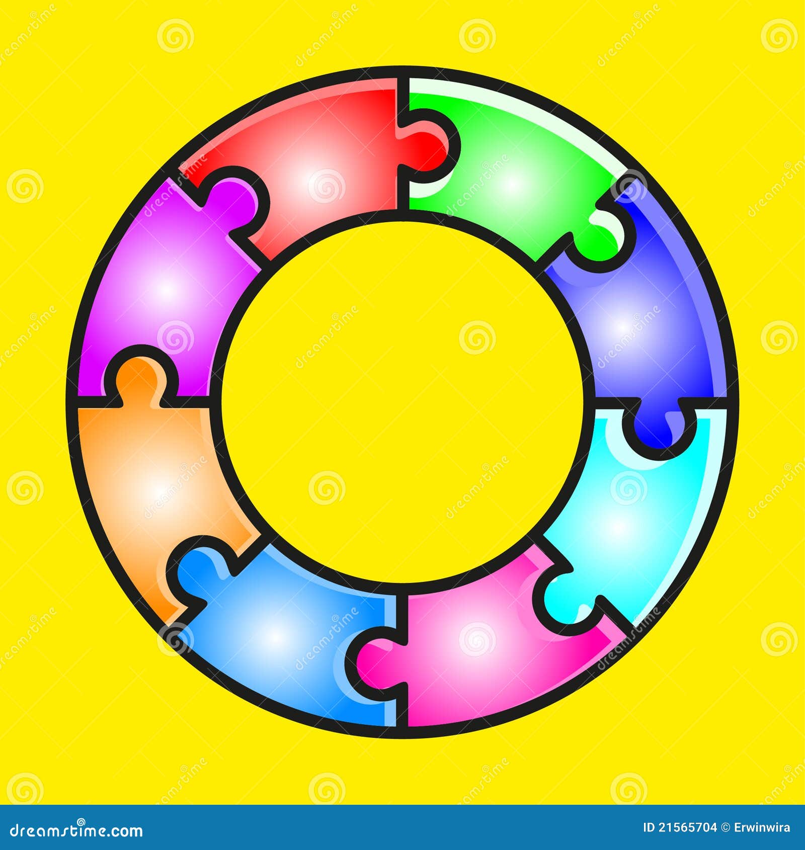 Circle puzzle stock illustration. Illustration of bright - 21565704