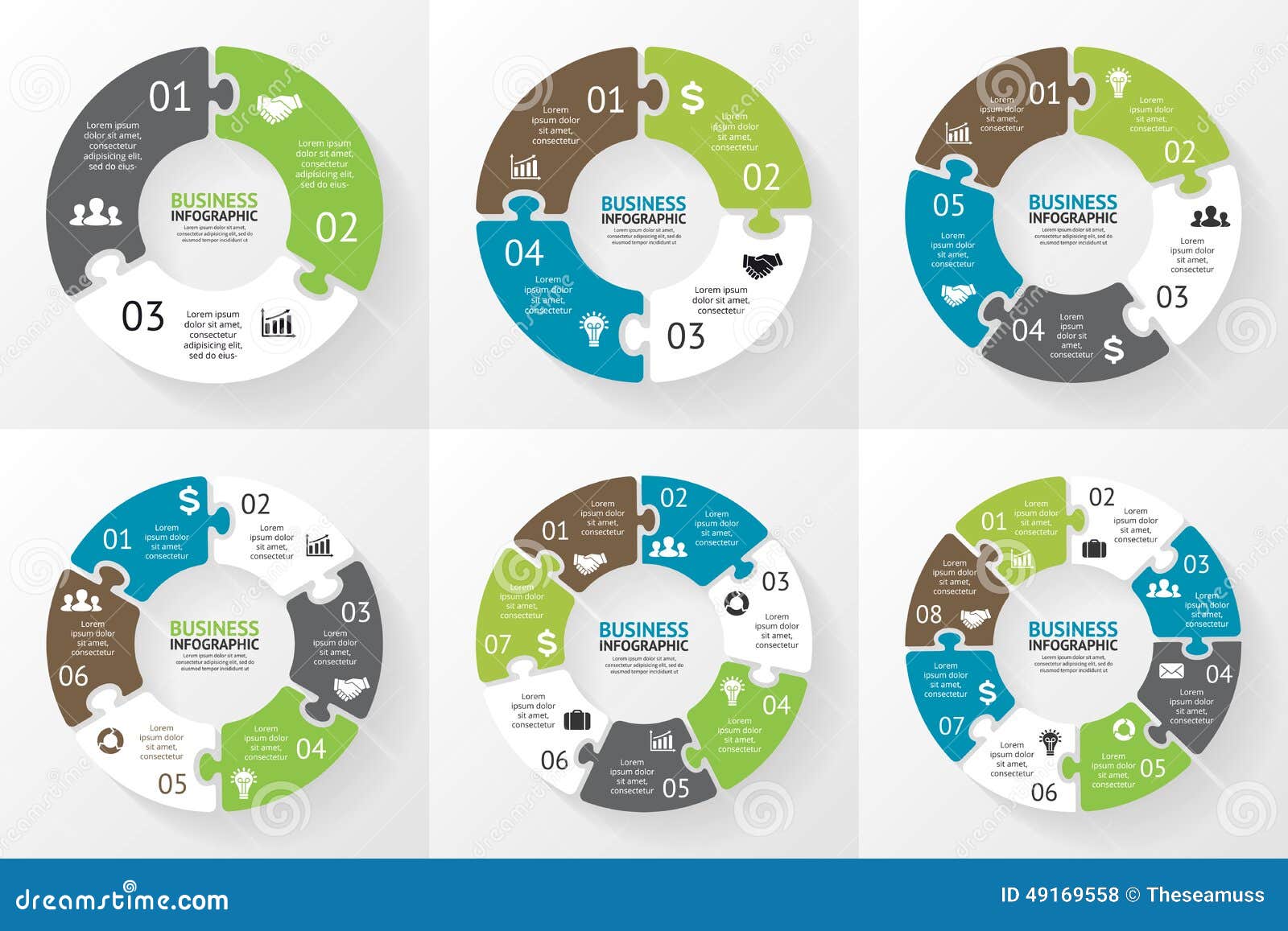 Circle Puzzle Infographic, Diagram, 8 Options Vector Illustration ... Circle Puzzle Infographic, Diagram, 8 Options Vector Illustration ...