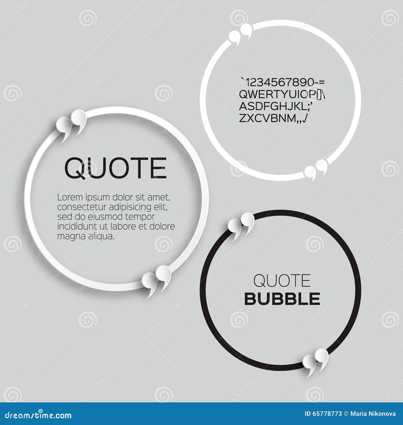 Circle Quote Bubble. Speech Bubble Stock Vector - Illustration of memo ...