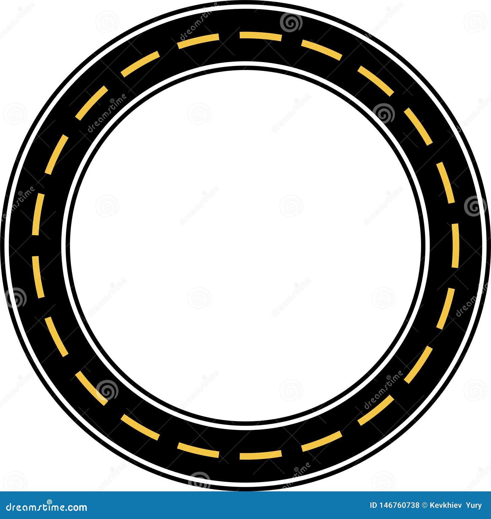 Race Circuit From A Top View Isolated On White Background Vector ...