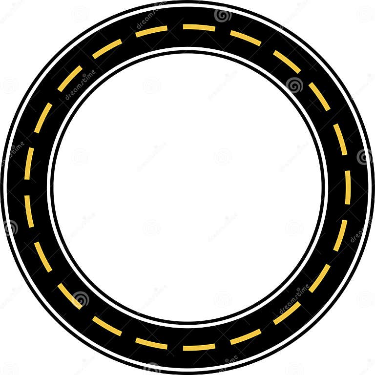 Circle Race Circuit Vector Illustration Stock Vector - Illustration of ...