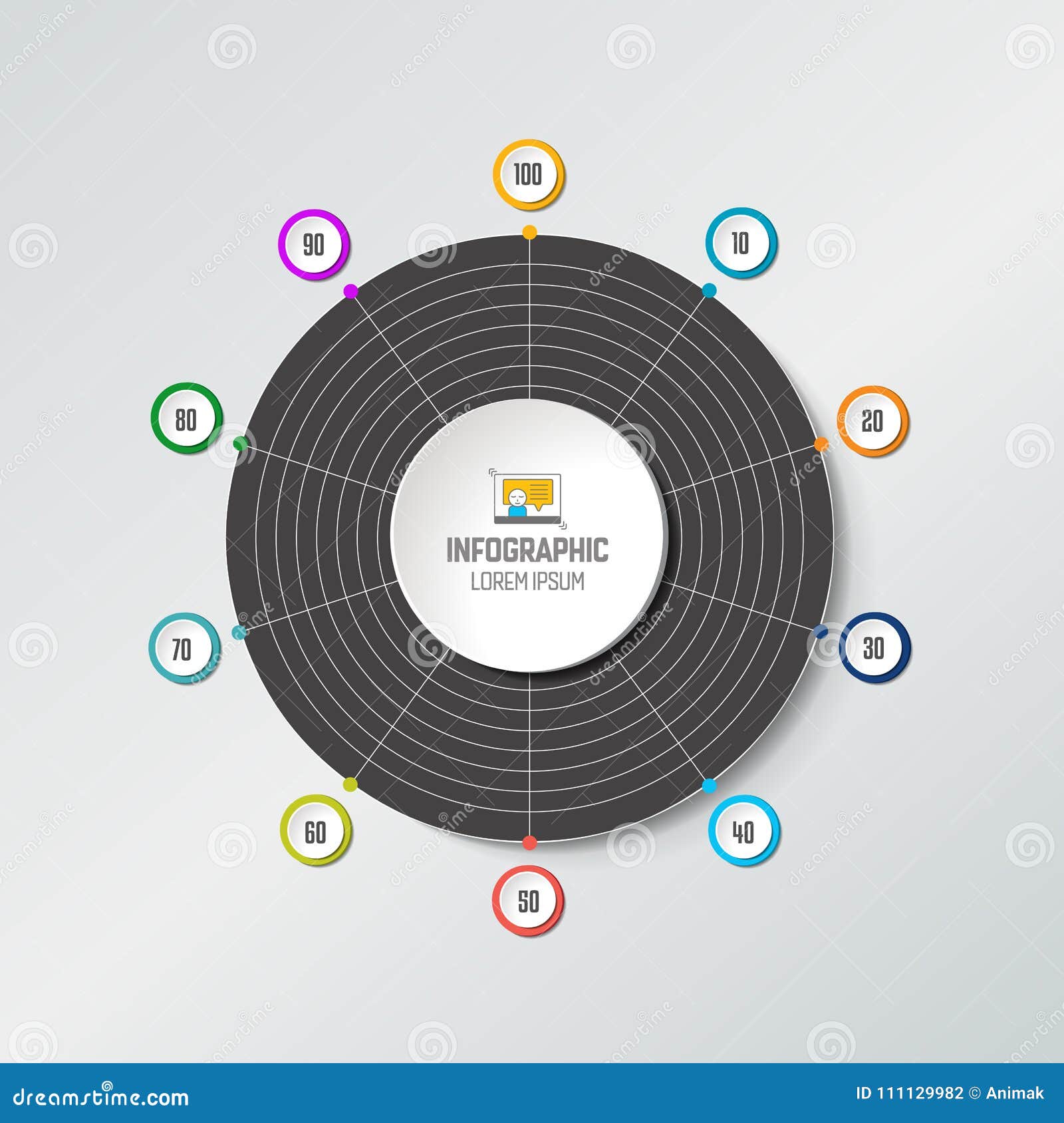 Circle Radar, Spider Net Chart, Graph. Infographics Element Stock ... Circle Radar, Spider Net Chart, Graph. Infographics Element Stock ...