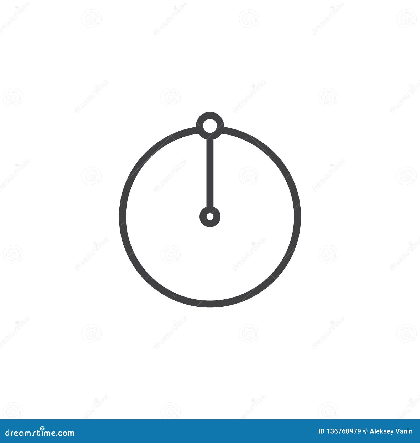 Circle Radius line icon stock vector. Illustration of line - 136768979