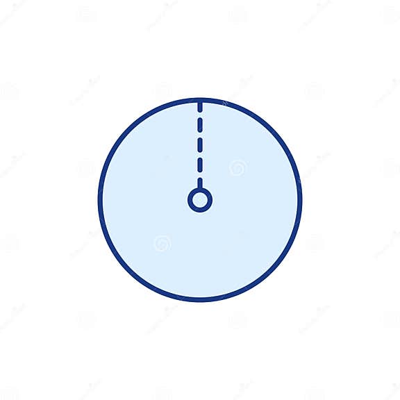 Circle Radius Vector Concept Colored Icon or Symbol Stock Illustration ...