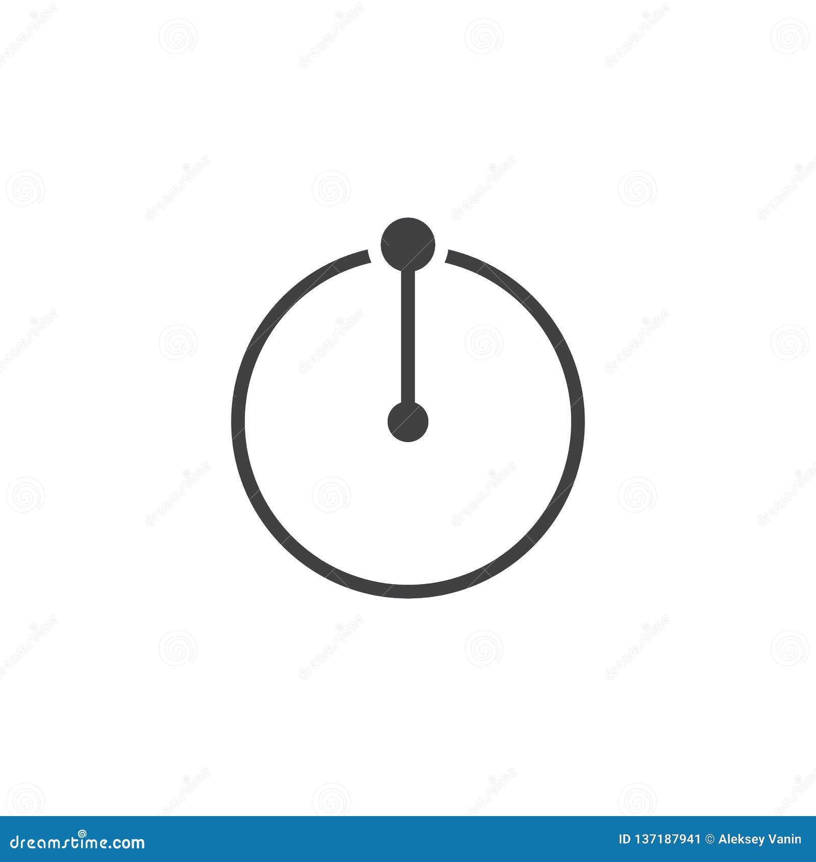 Circle Radius vector icon stock vector. Illustration of flat - 137187941