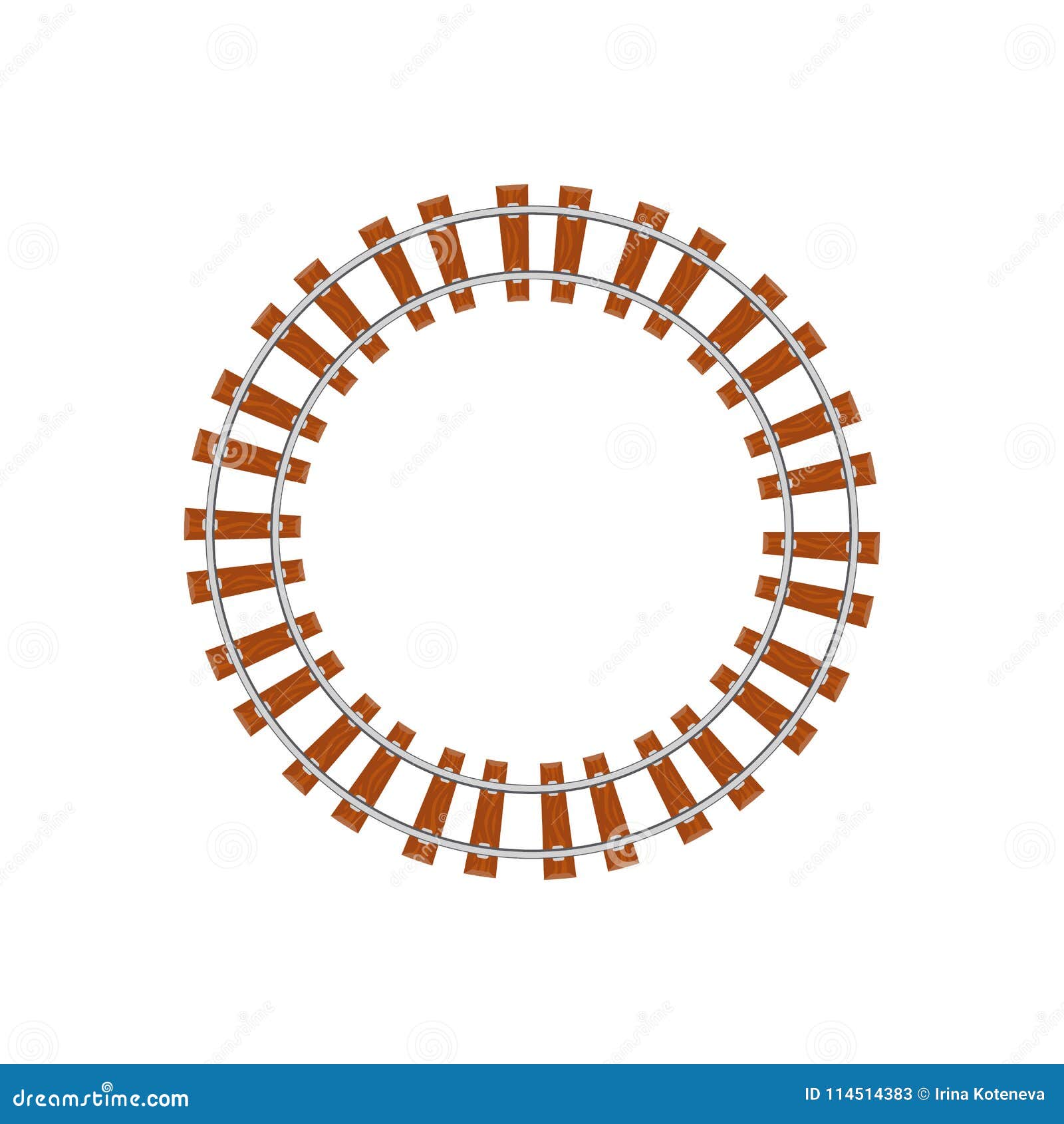 Circle railway on white stock vector. Illustration of background ...