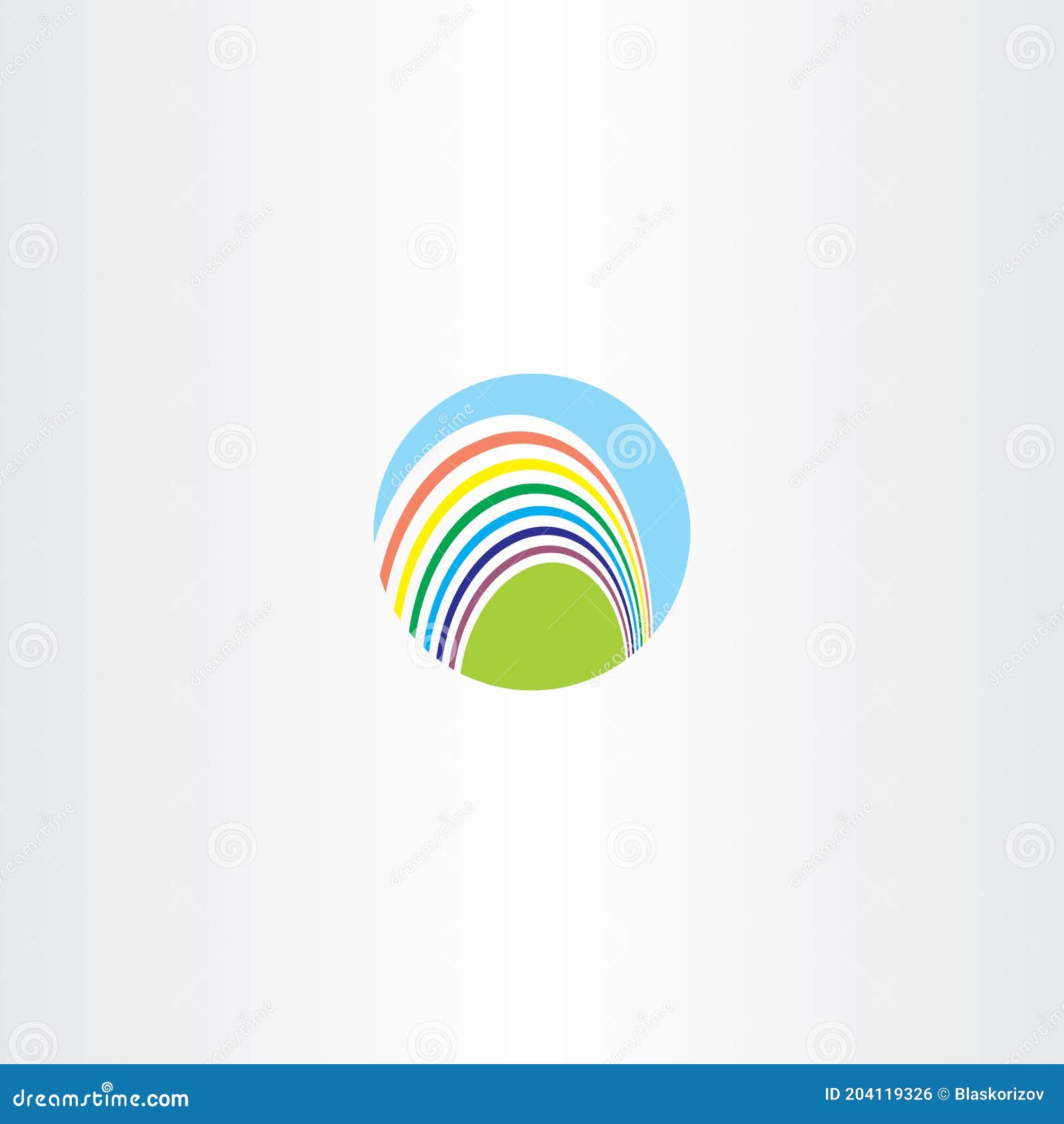 Circle rainbow logo sign stock vector. Illustration of symbol - 204119326