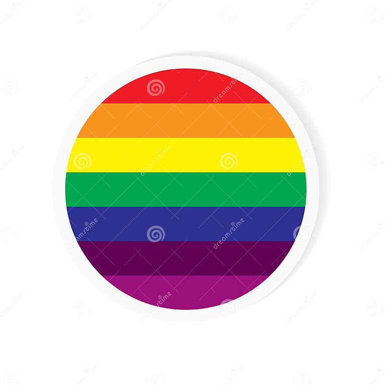 Circle rainbow sticker stock vector. Illustration of freedom - 156925331