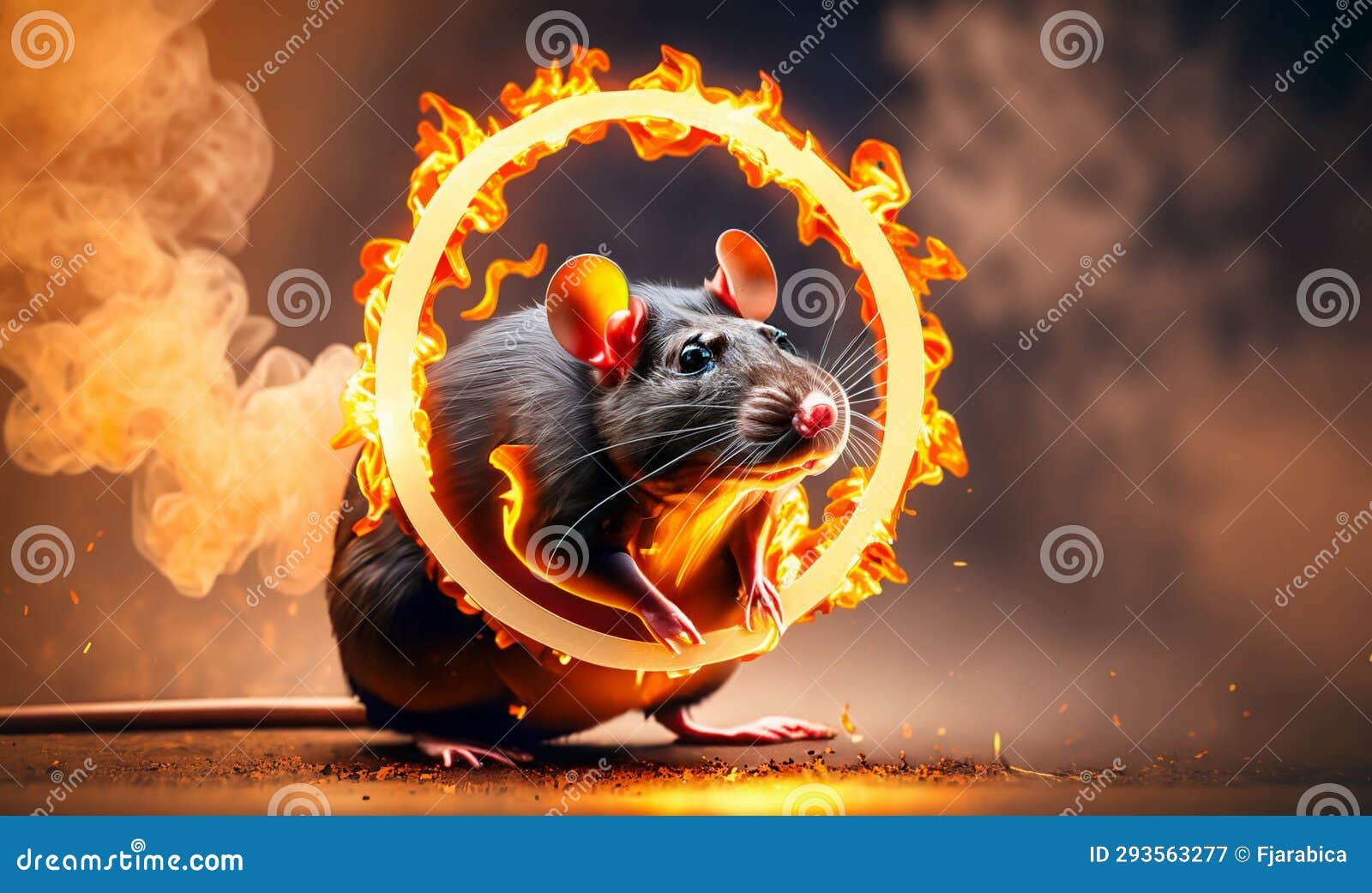 Circle and a Rat in the Middle Stock Illustration - Illustration of ...