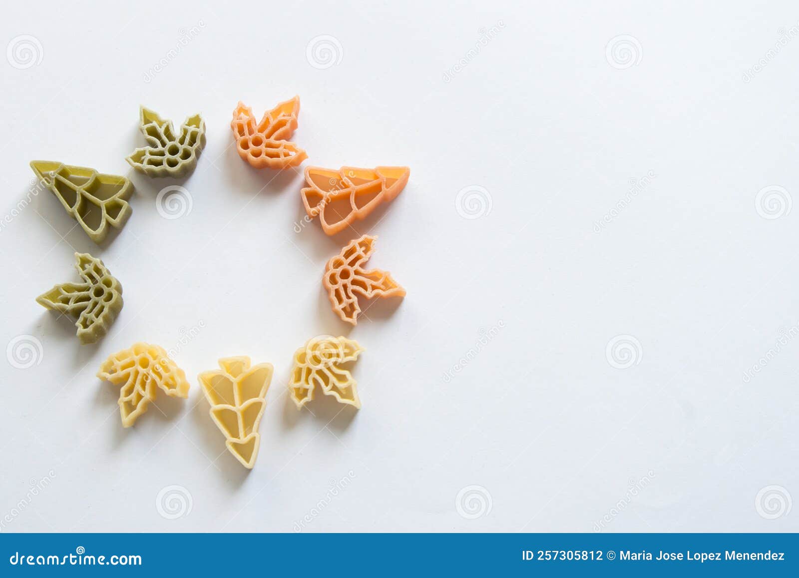 Circle with Raw Pasta. Tree and Leaves Shaped Stock Photo - Image of ...