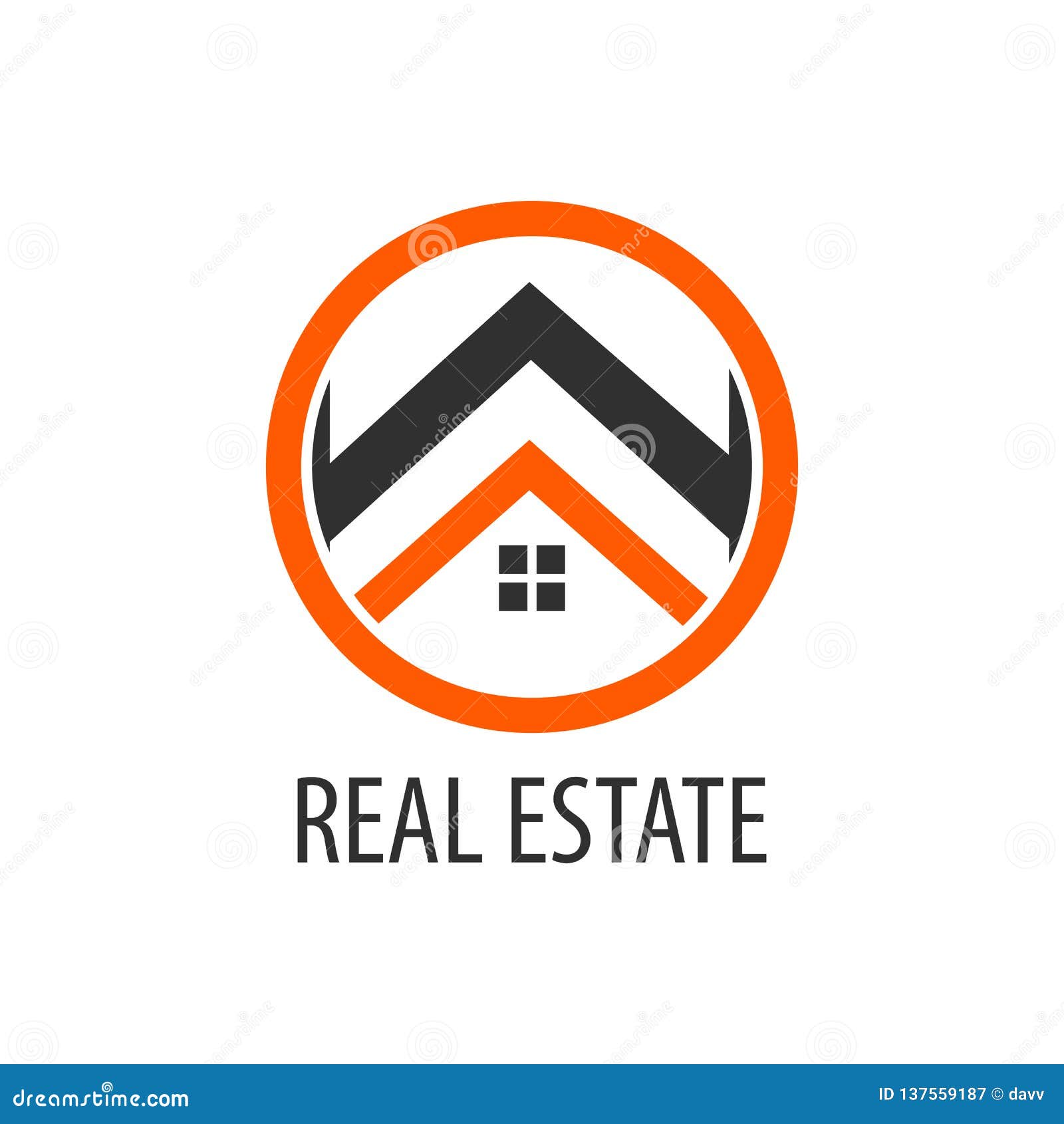 Circle Real Estate Logo Concept Design. Symbol Graphic Template Element ...