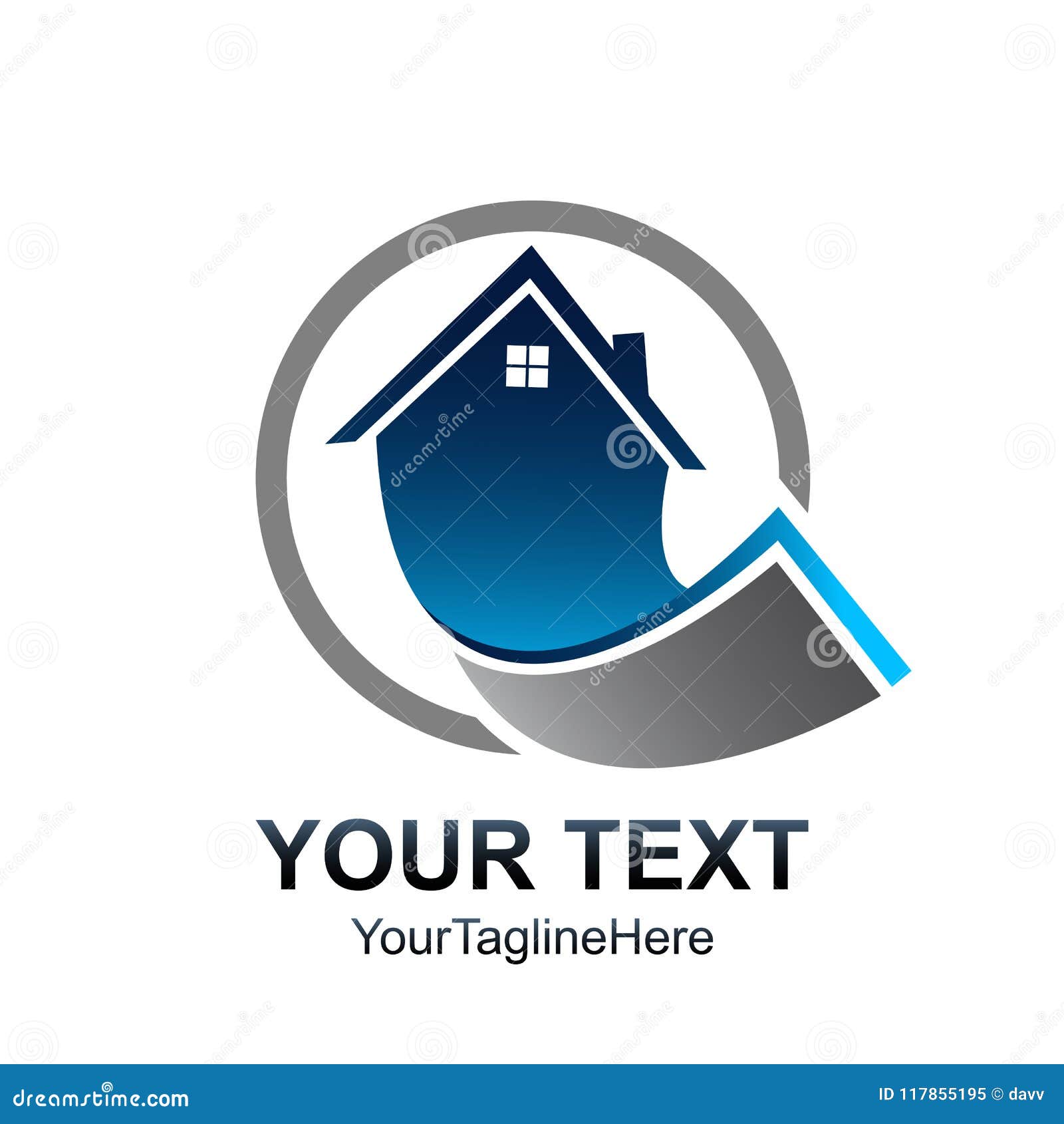 Circle Real Estate Logo Template. House Logo Design Vector Stock Vector ...