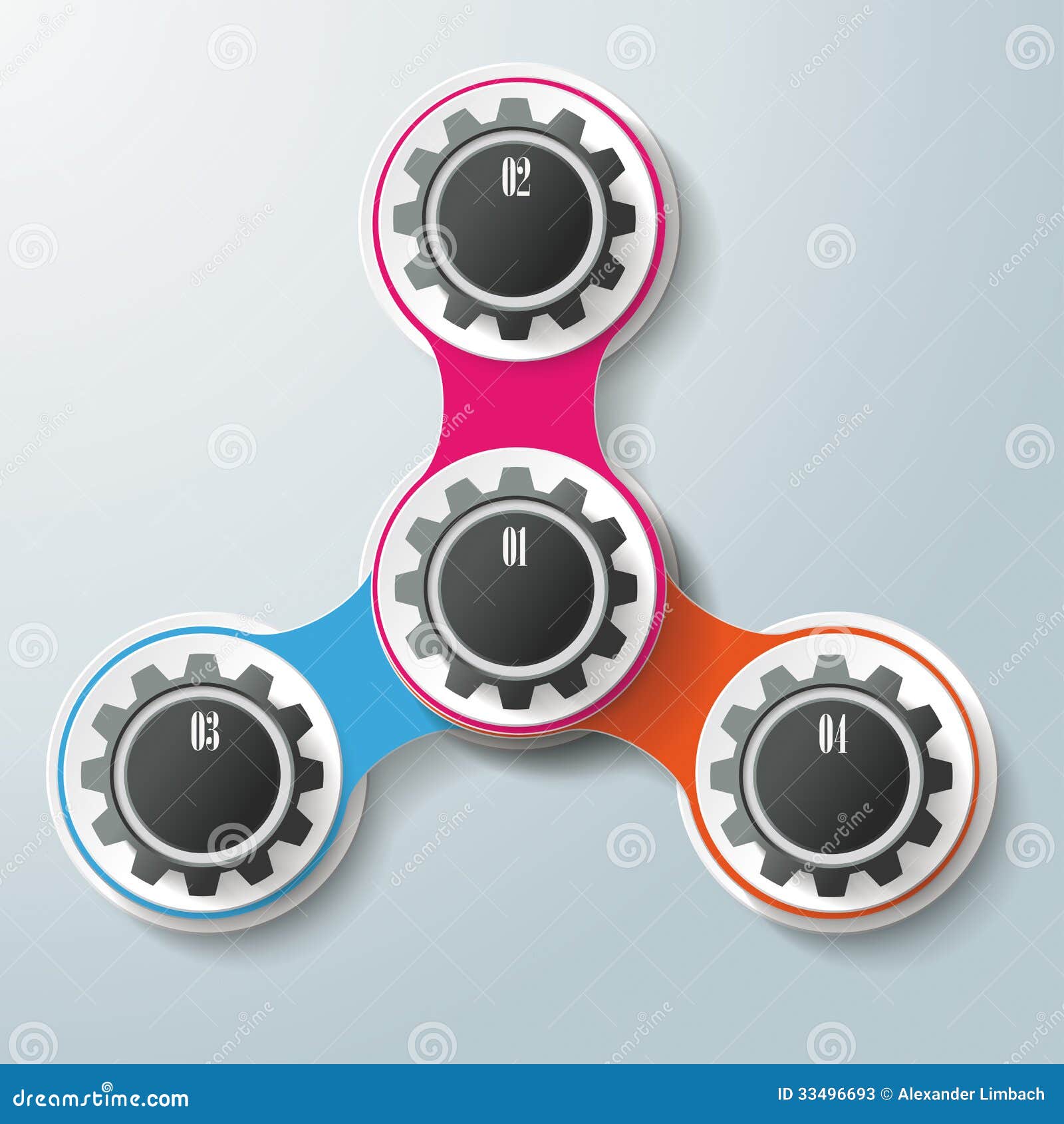 Circle Rectangle Chain 4 Options Triangle Cross Ge Stock Vector ...