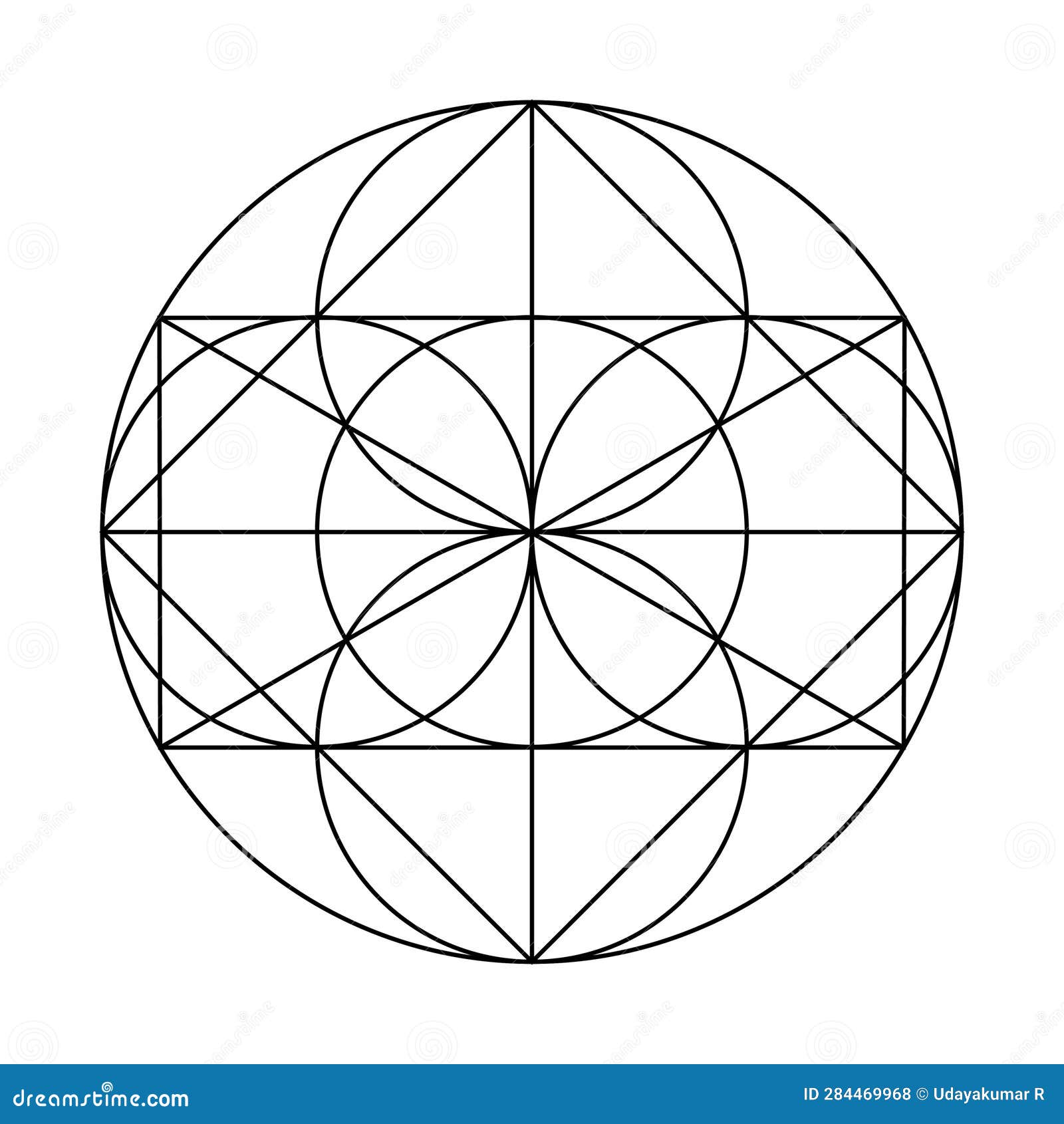 Circle Rectangle Graph. Scared Geometry Vector Design Elements Stock ...