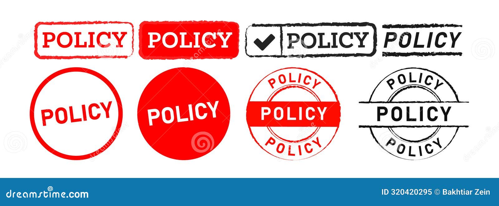 Circle and Rectangle Stamp Policy Sign for Information Regulation ...