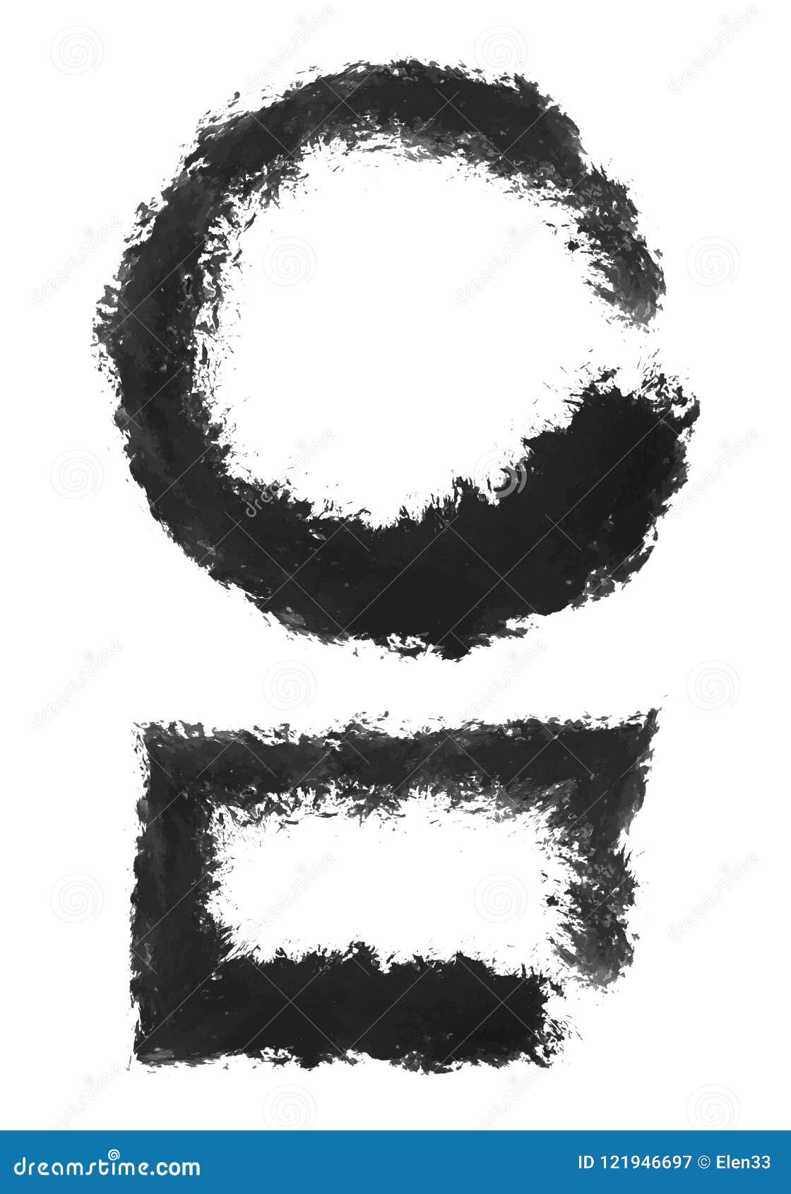 Circle and Rectangular Banners Stock Vector - Illustration of labels ...