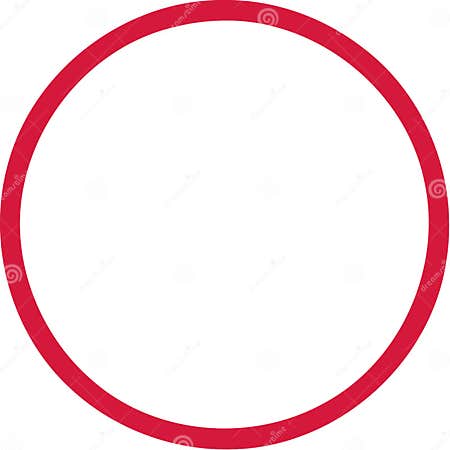 Circle red outline stock illustration. Illustration of circle - 107153837