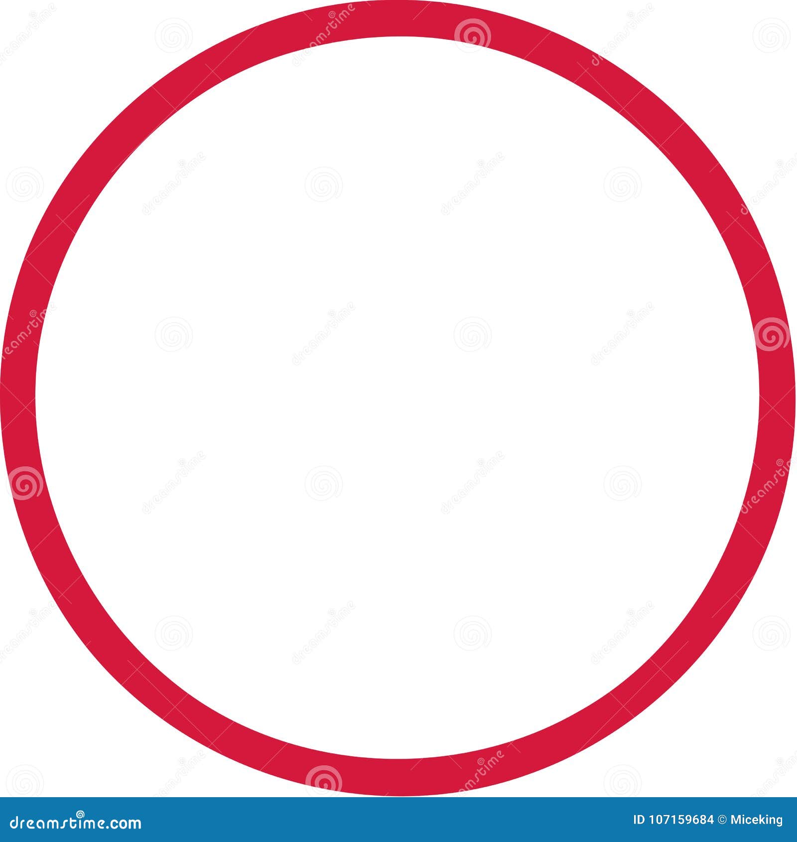 Circle red outline stock vector. Illustration of symbol - 107159684