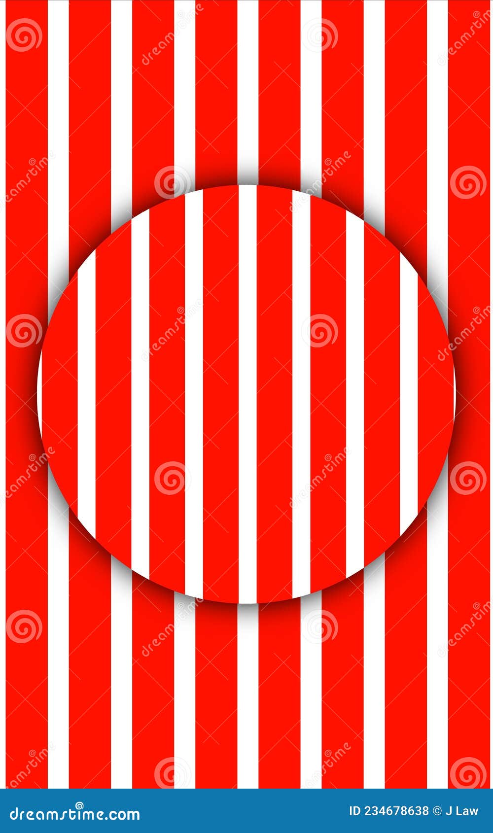 Circle and Red and White Striped Pattern and Design Stock Illustration ...