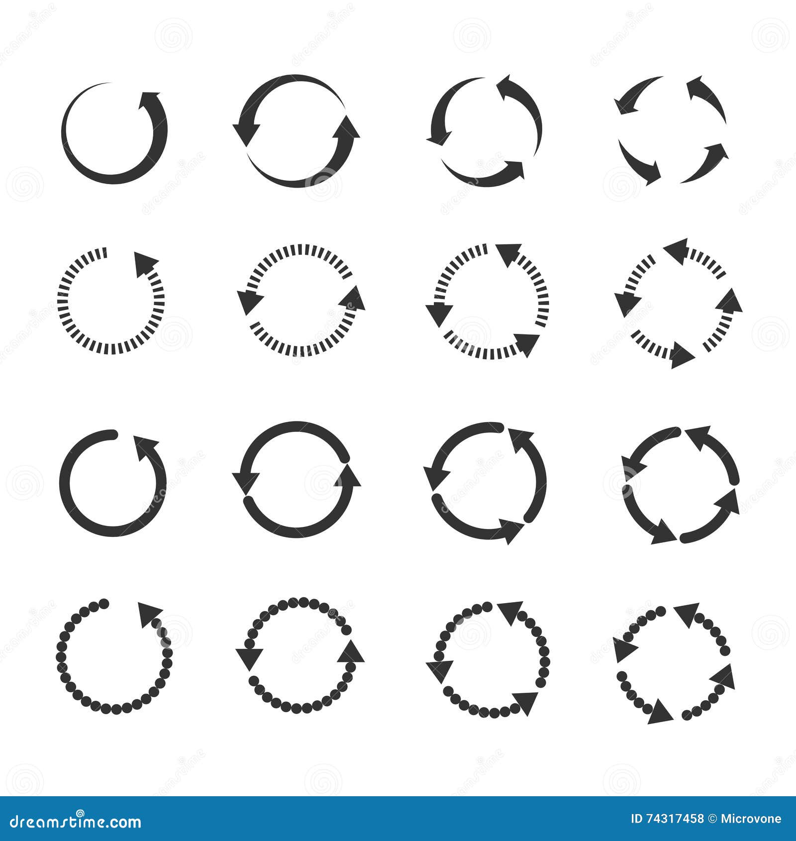 Circle Refresh Reload Rotation Loop Vector Arrows Set Stock Vector ... Circle Refresh Reload Rotation Loop Vector Arrows Set Stock Vector ...
