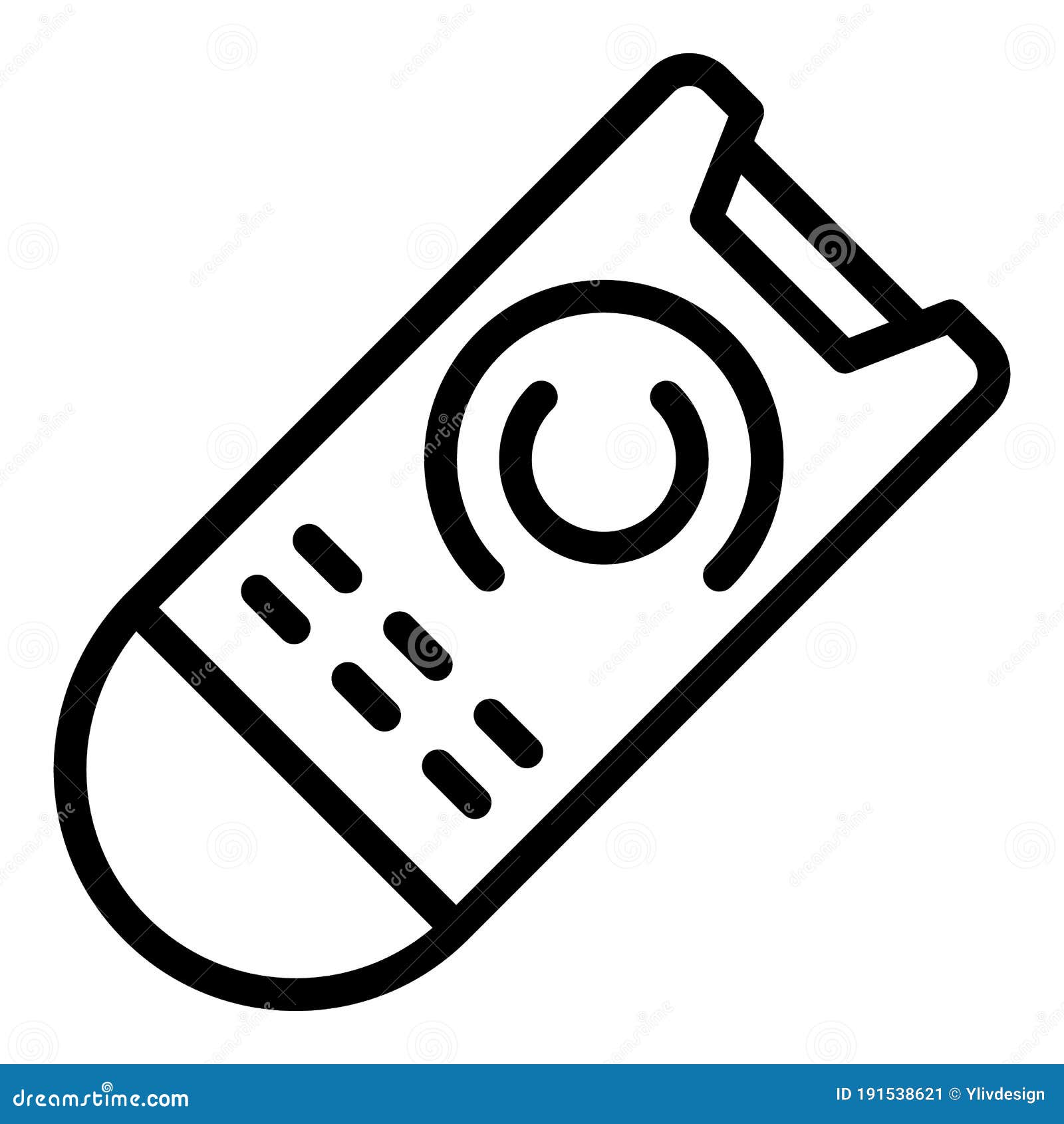Circle Remote Control Icon, Outline Style Stock Vector - Illustration ...