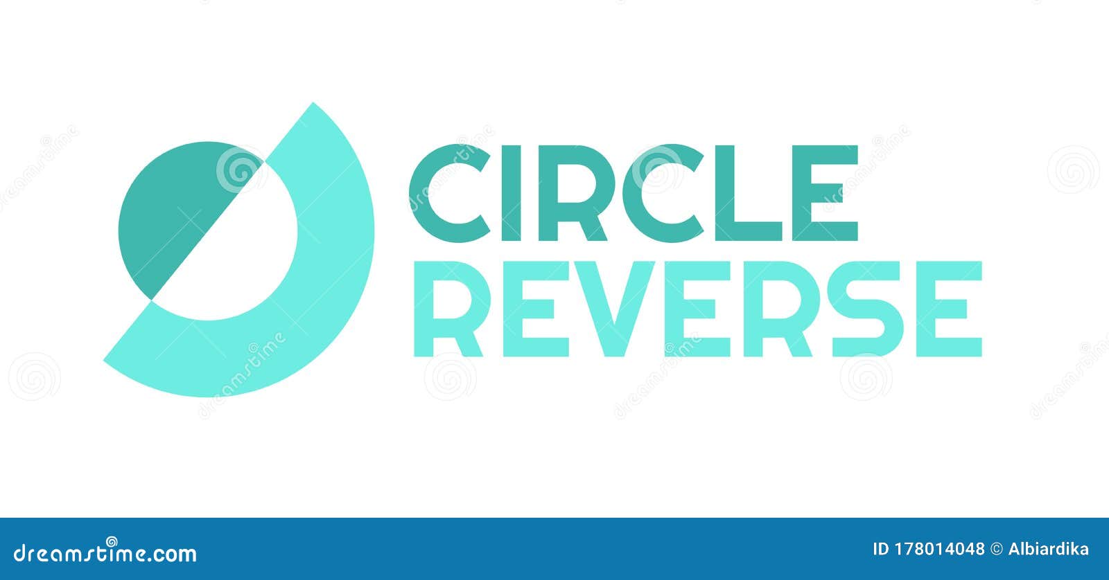 Circle Reverse Blue Modern Sign Logo Design Illustration Stock Vector ...