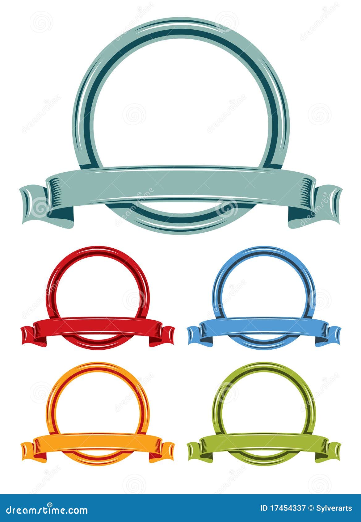 Circle Ribbons Infographics Vector Illustration | CartoonDealer.com ...