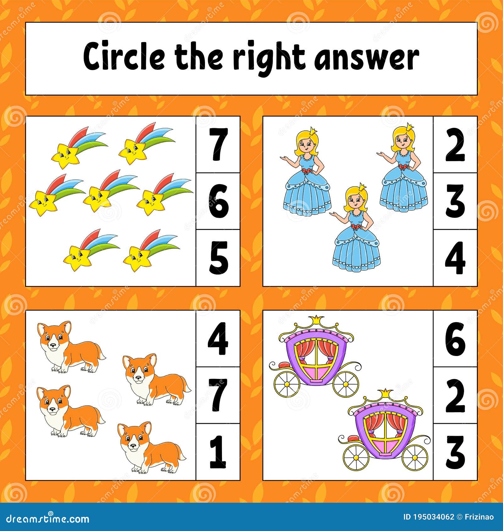 Circle the Right Answer. Education Developing Worksheet. Activity Page ...
